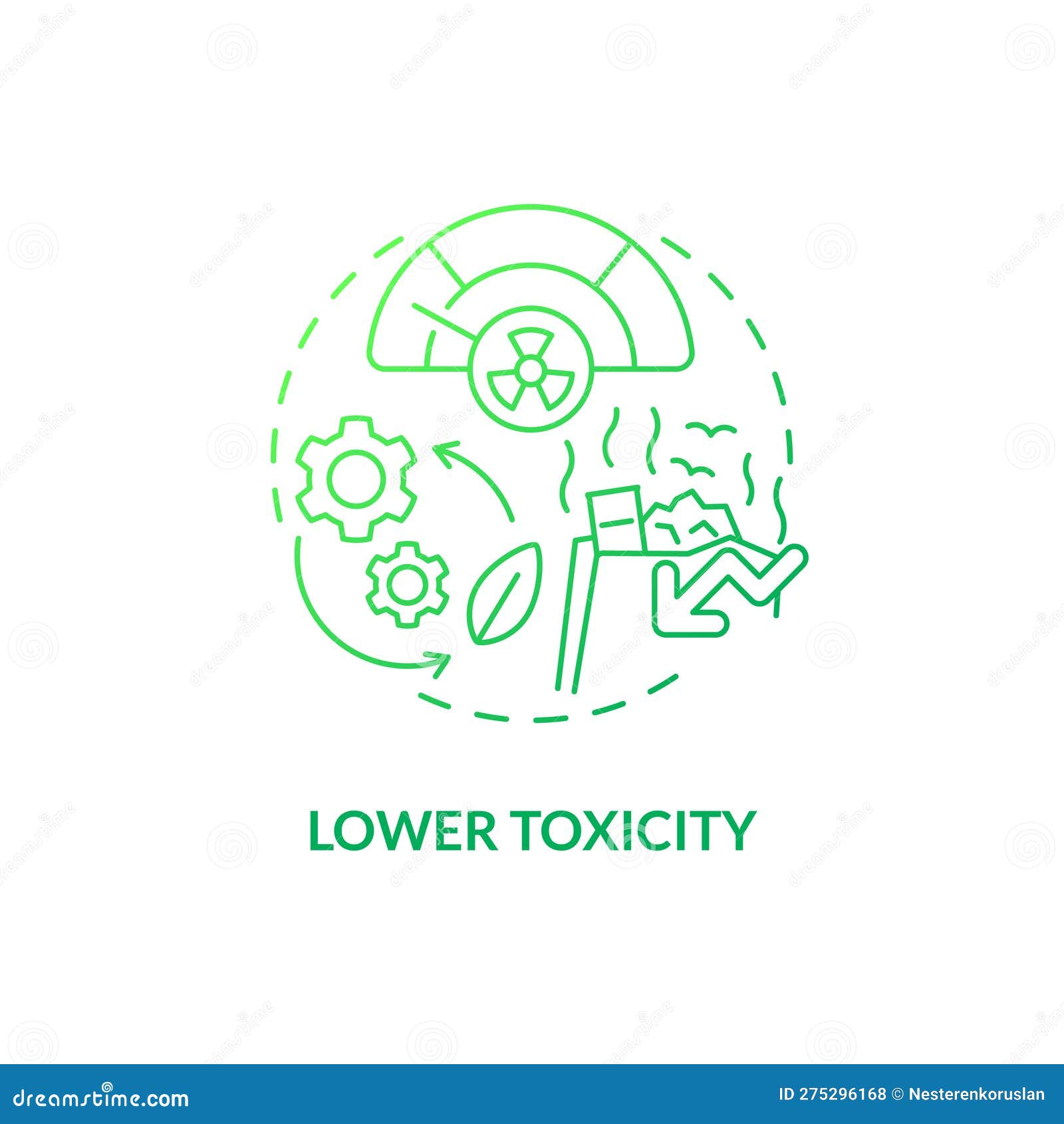 Lower Toxicity Green Gradient Concept Icon Stock Illustration ...