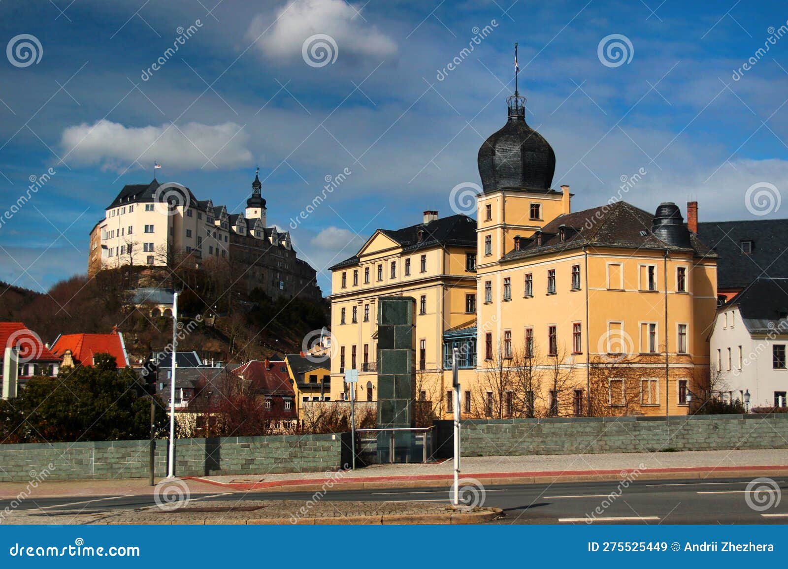 Lower and Upper Castles of Greiz, a Town in the State of Thuringia, on ...