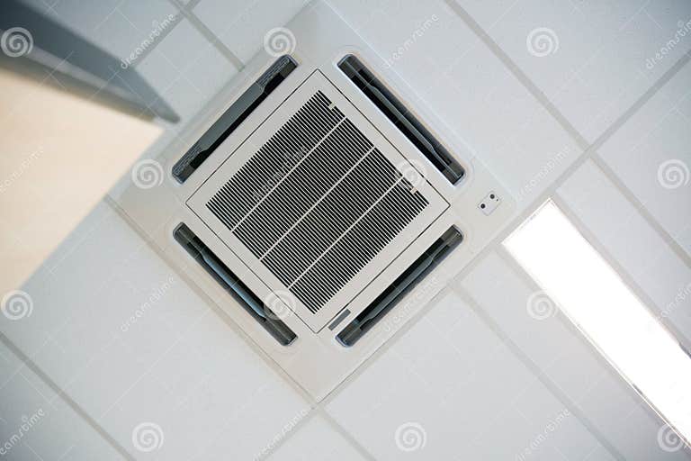 Modern Office Ceiling Air Conditioning System Stock Photo - Image of ...