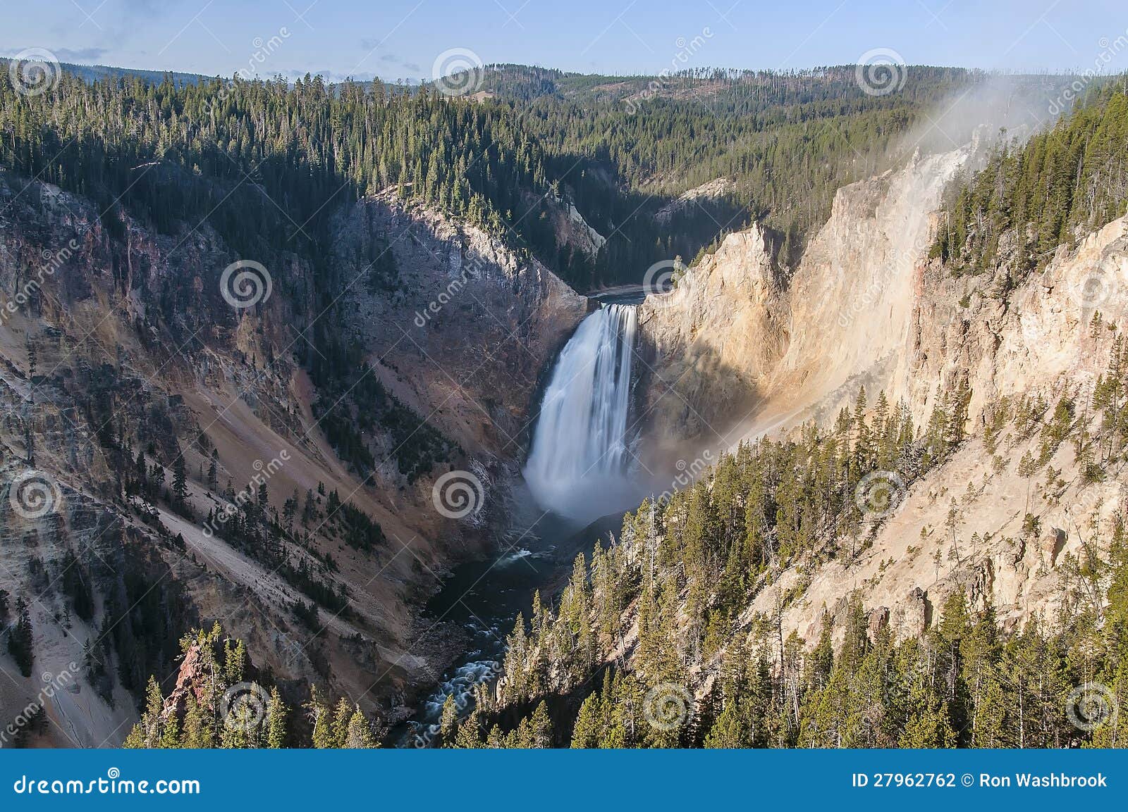 Lower Yellowstone Falls stock photo. Image of lower, america - 27962762