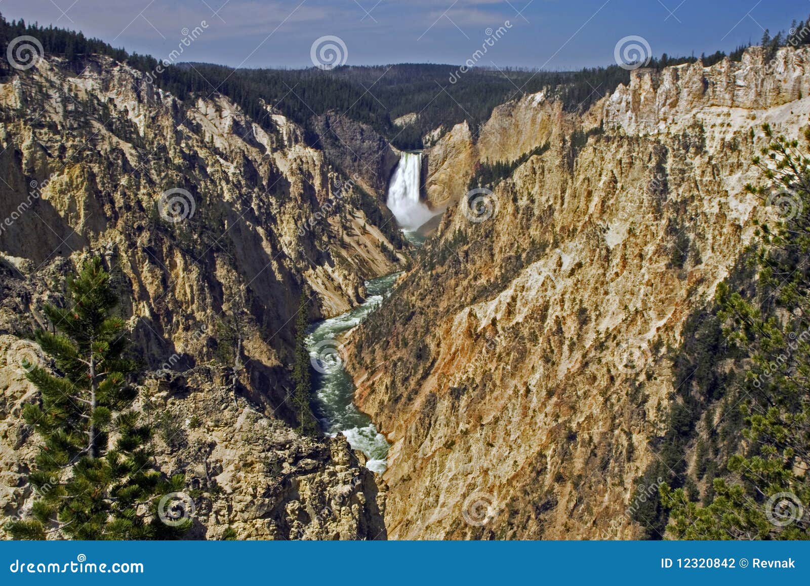 Lower Yellowstone River Falls Stock Photo - Image of wyoming ...