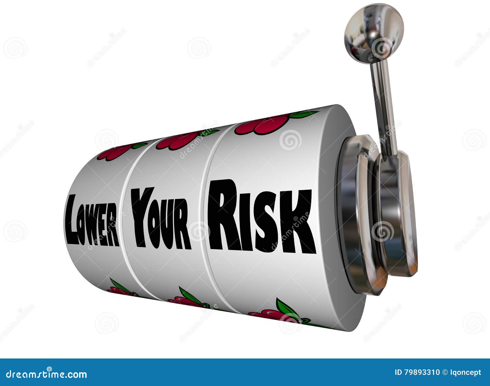 Lower Your Risk Reduce Danger Slot Machine Stock Illustration ...