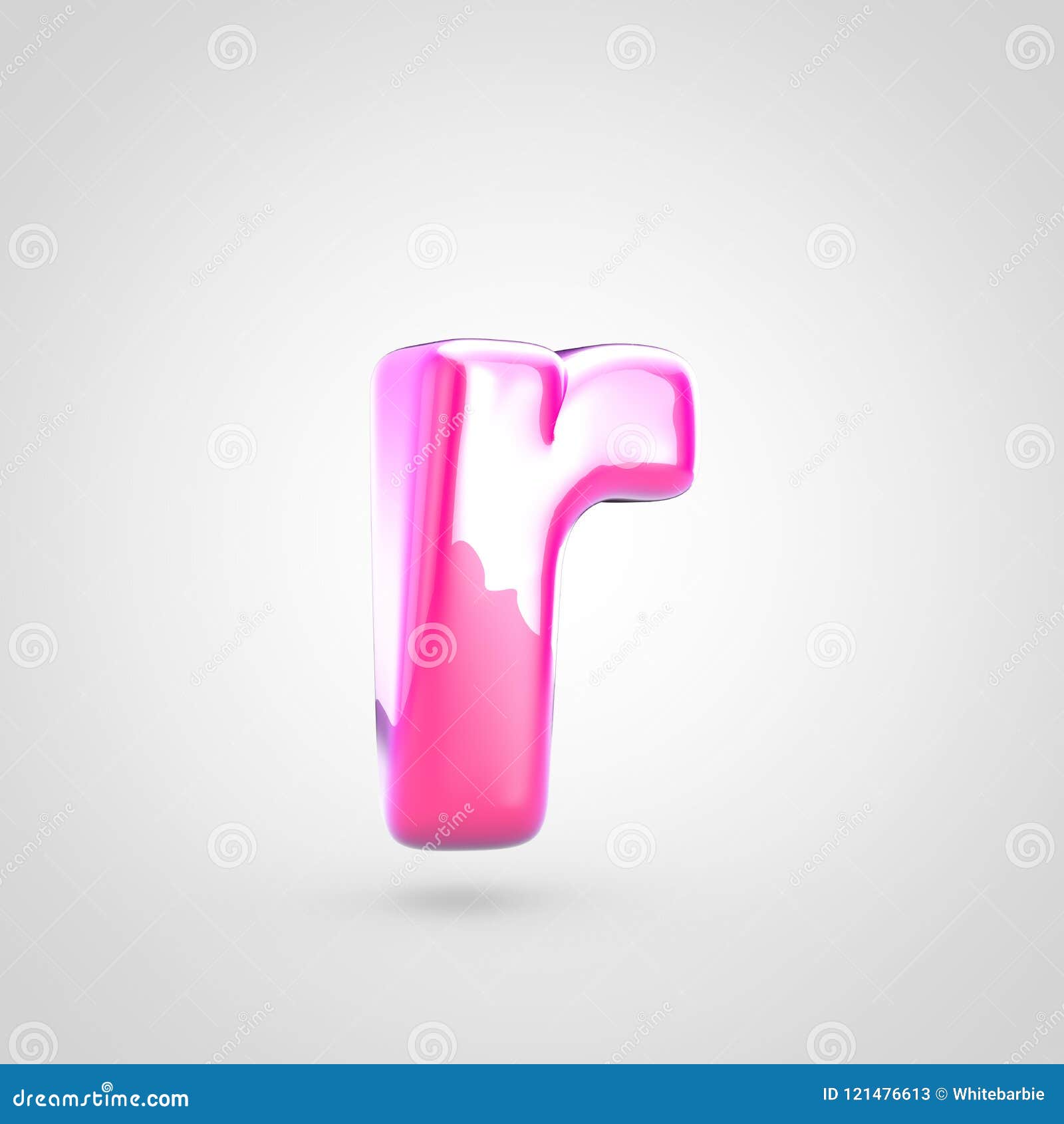 Lowercase Cor-de-rosa Da Letra R Isolado No Fundo Branco Ilustração ...