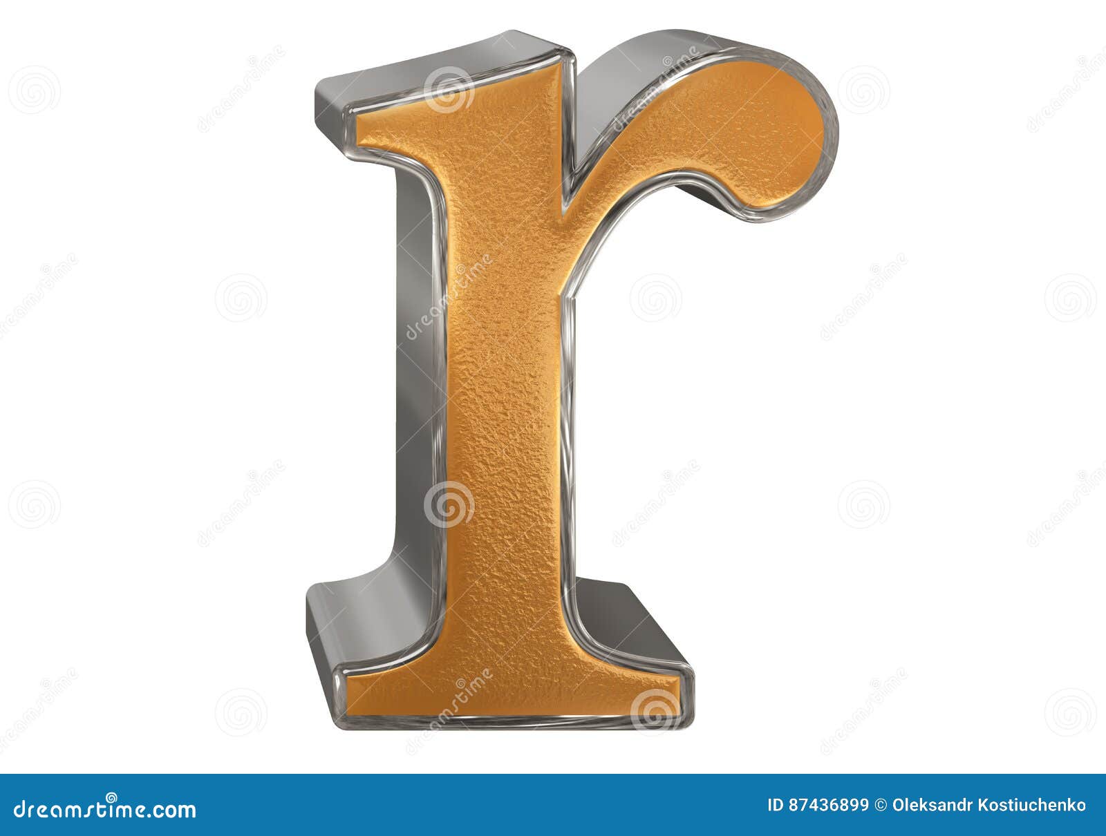 Lowercase Letter R, Isolated on White, with Clipping Path, 3D Il Stock ...