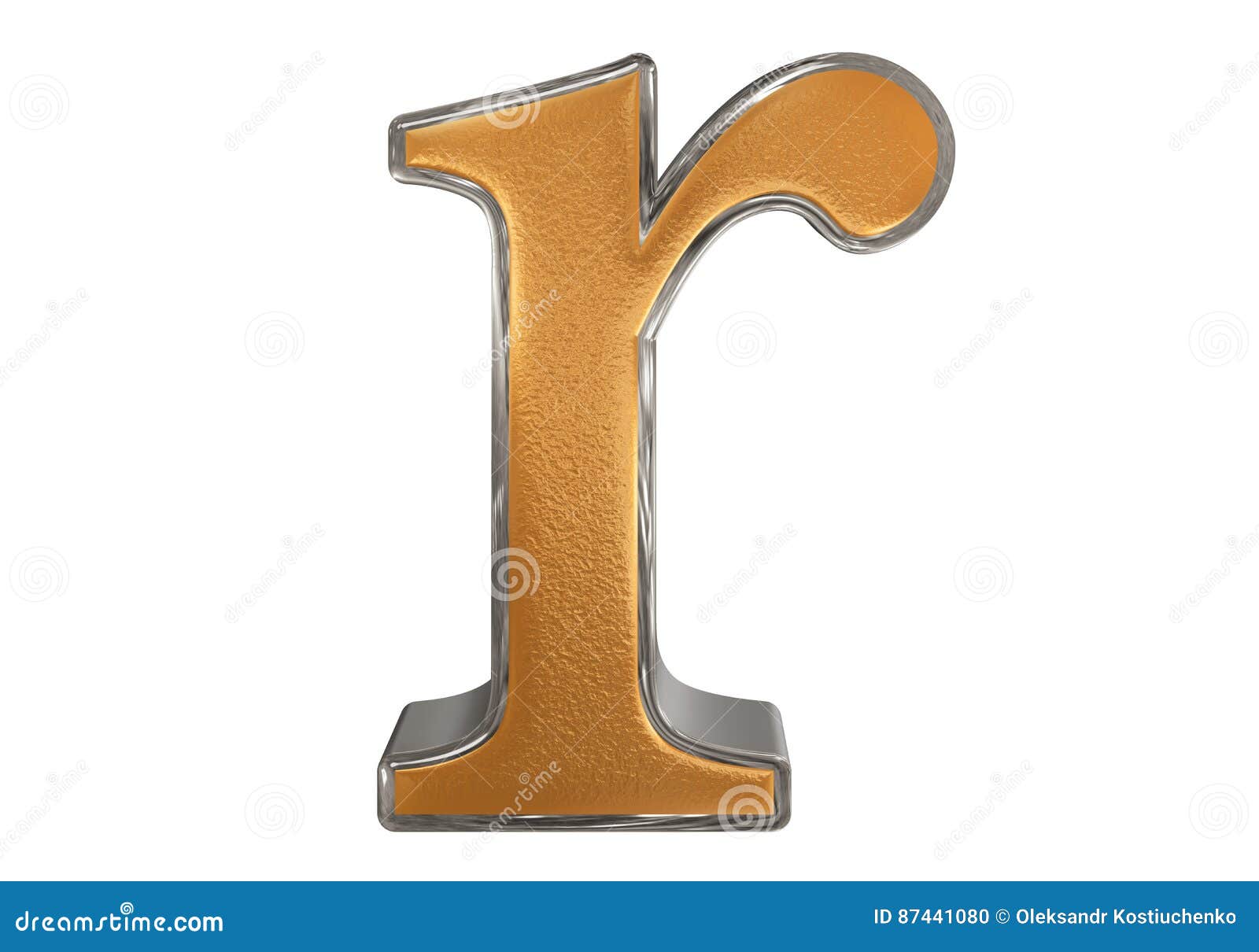 Lowercase Letter R, Isolated on White, with Clipping Path, 3D Il Stock ...
