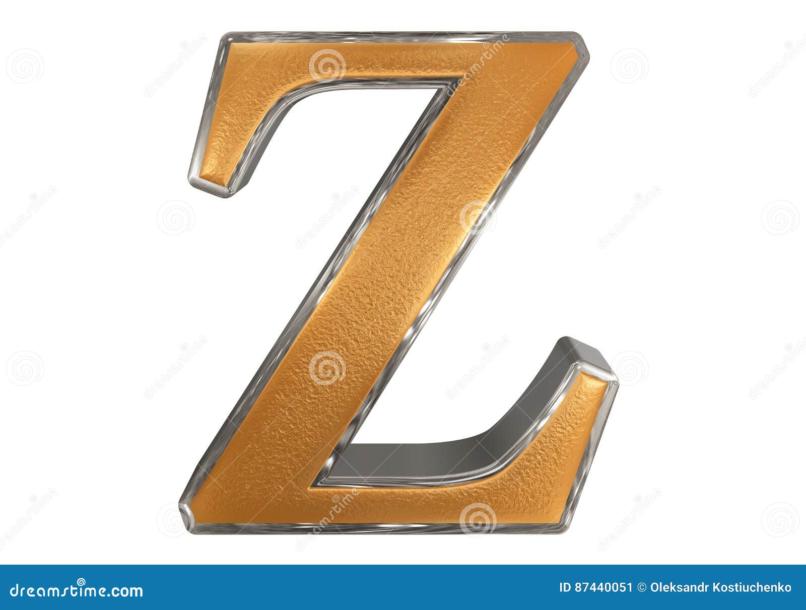 Lowercase Letter Z, Isolated on White, with Clipping Path, 3D Il Stock ...