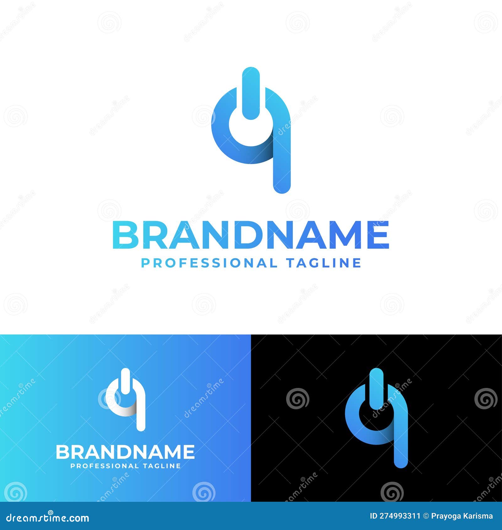 Lowercase Q Power Logo, Suitable for Any Business Related To Power with ...