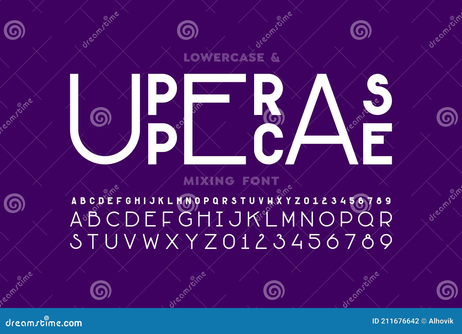 Lowercase and Uppercase Letters Mixing Font Stock Vector - Illustration ...