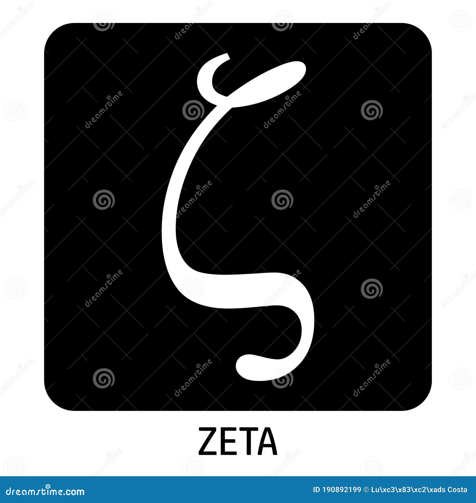 Zeta Greek Letter Icon Stock Photo | CartoonDealer.com #173318286