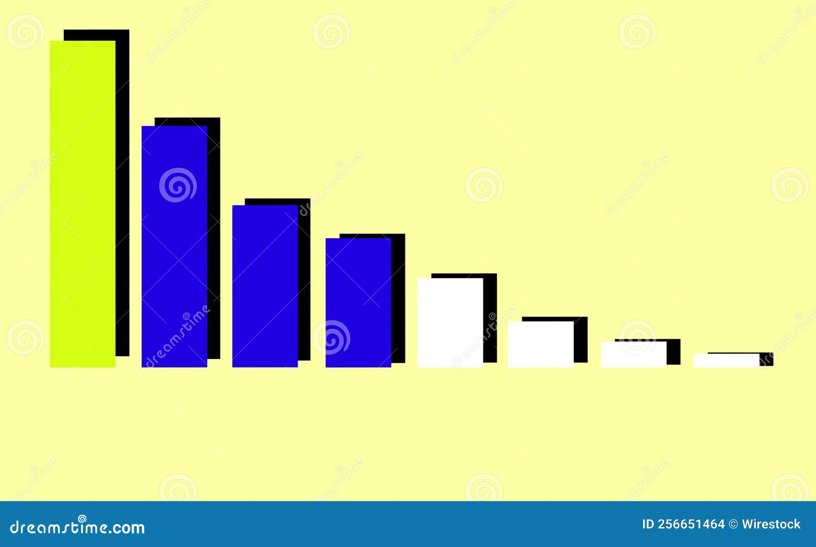 Lowering Chart With A Pointer On A Background A Globe Royalty-Free ...