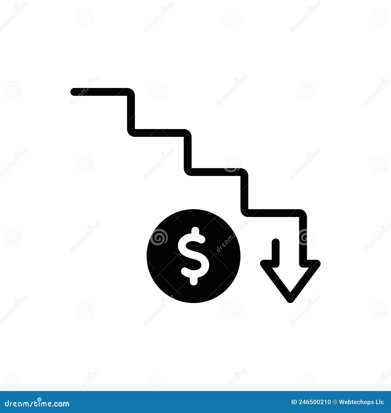 Black Solid Icon for Lowest, Minimum and Level Stock Vector ...