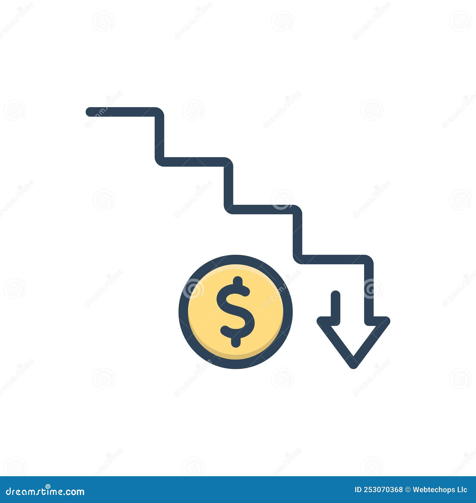 Color Illustration Icon for Lowest, Minimum and Level Stock Vector ...