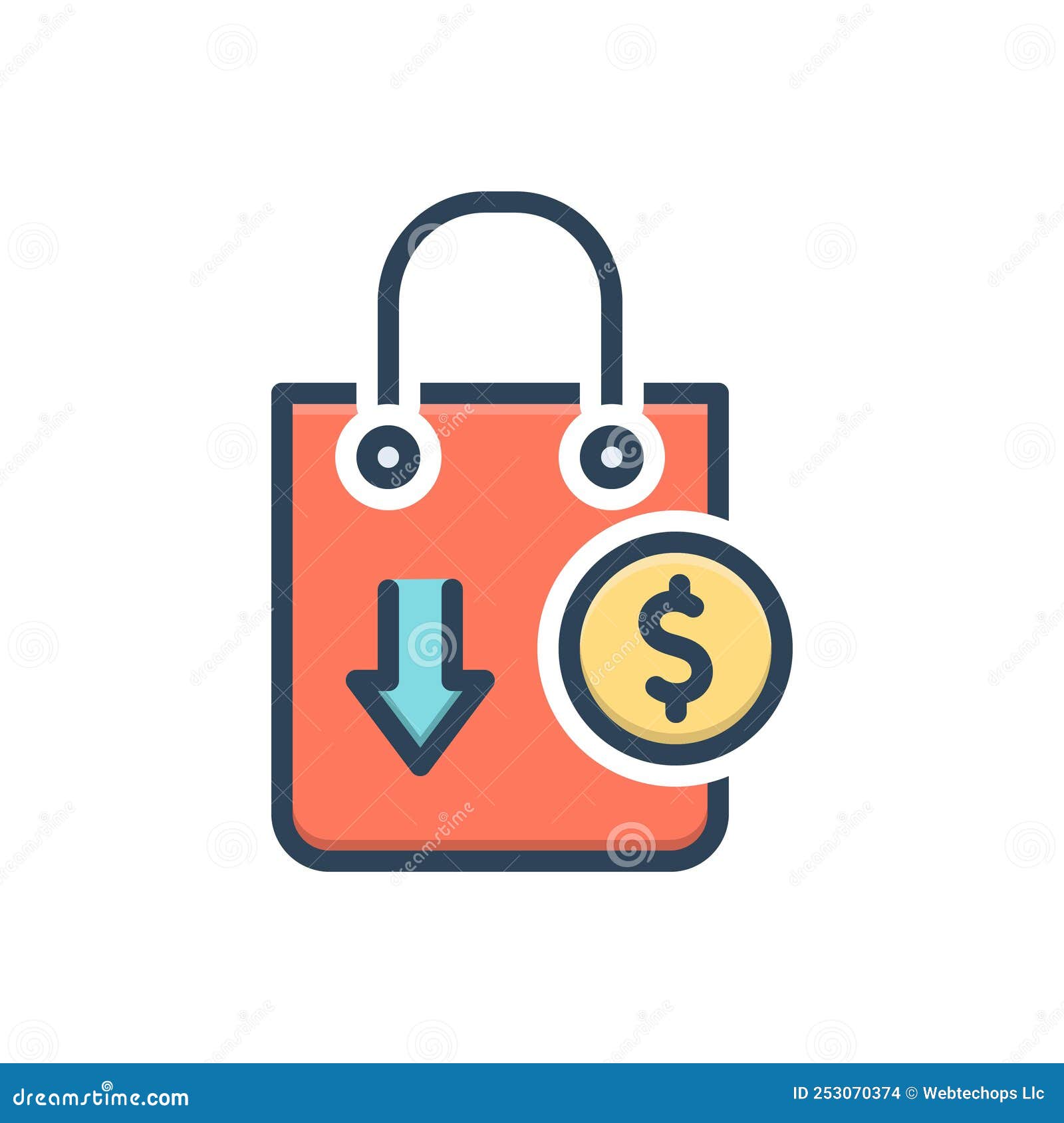 Color Illustration Icon for Lowest, Minimum and Level Stock Vector ...