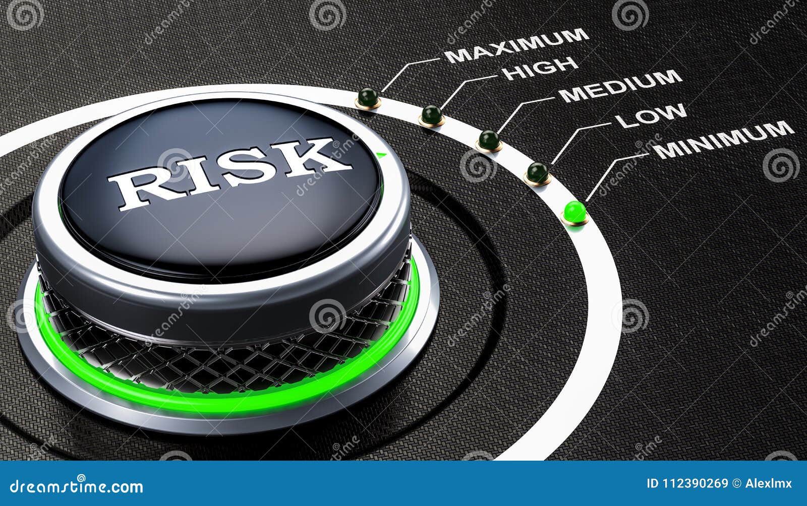 Lowest Level of Risk Concept, Knob. 3D Rendering Stock Illustration ...