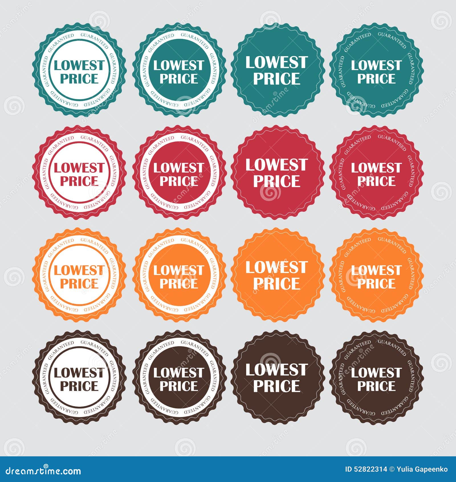 Lowest Price Golden Label Vector Illustration Stock Vector ...