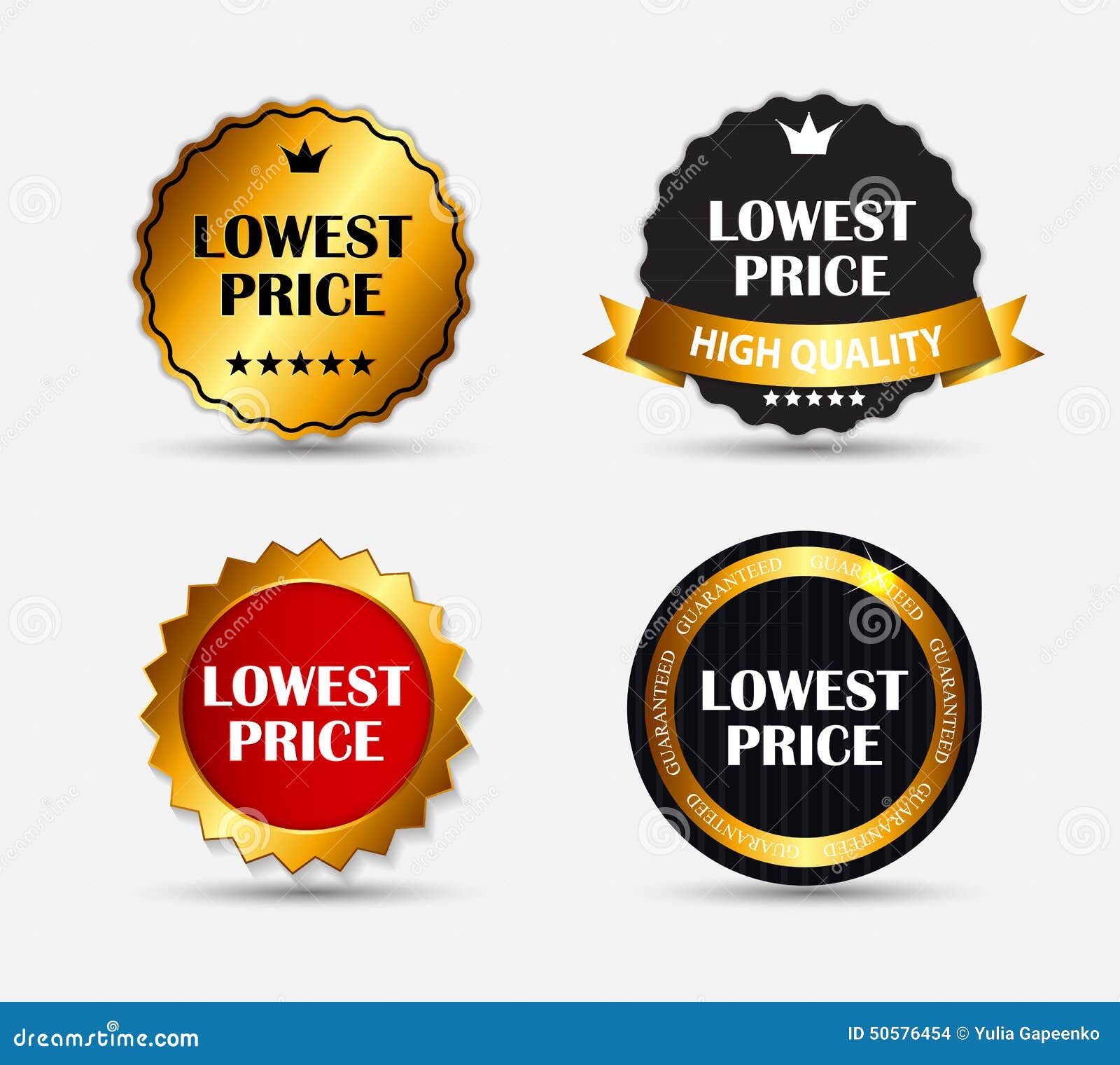 Lowest Price Label Set Vector Illustration Stock Vector - Illustration ...