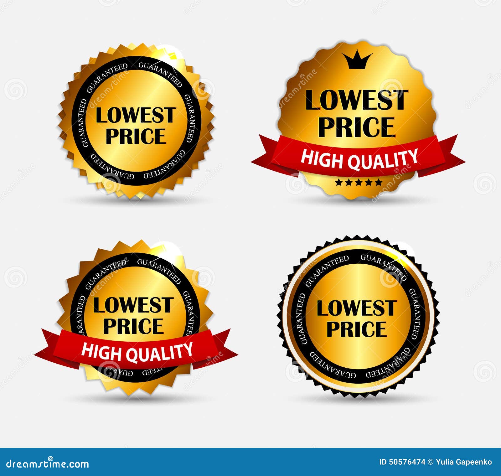 Lowest Price Label Set Vector Illustration Stock Vector - Illustration ...