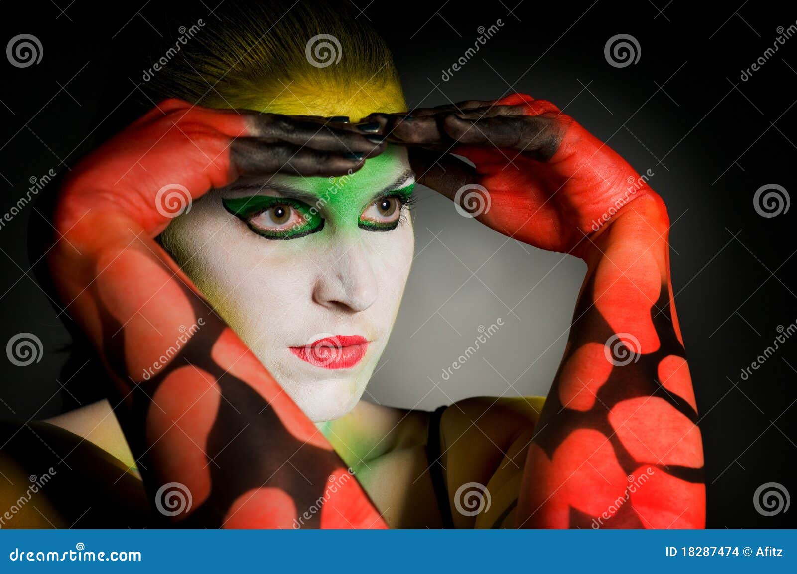 Lowkey bodypainting stock photo. Image of black, fashion - 18287474