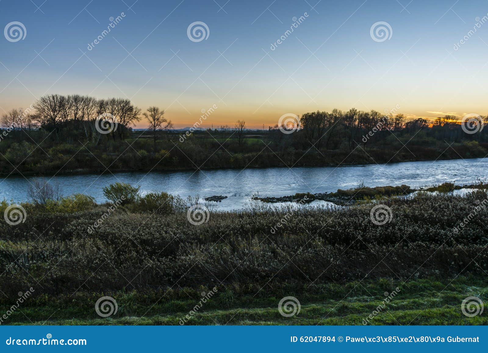 Lowland Landscape at Sunset Stock Photo - Image of nature, color: 62047894
