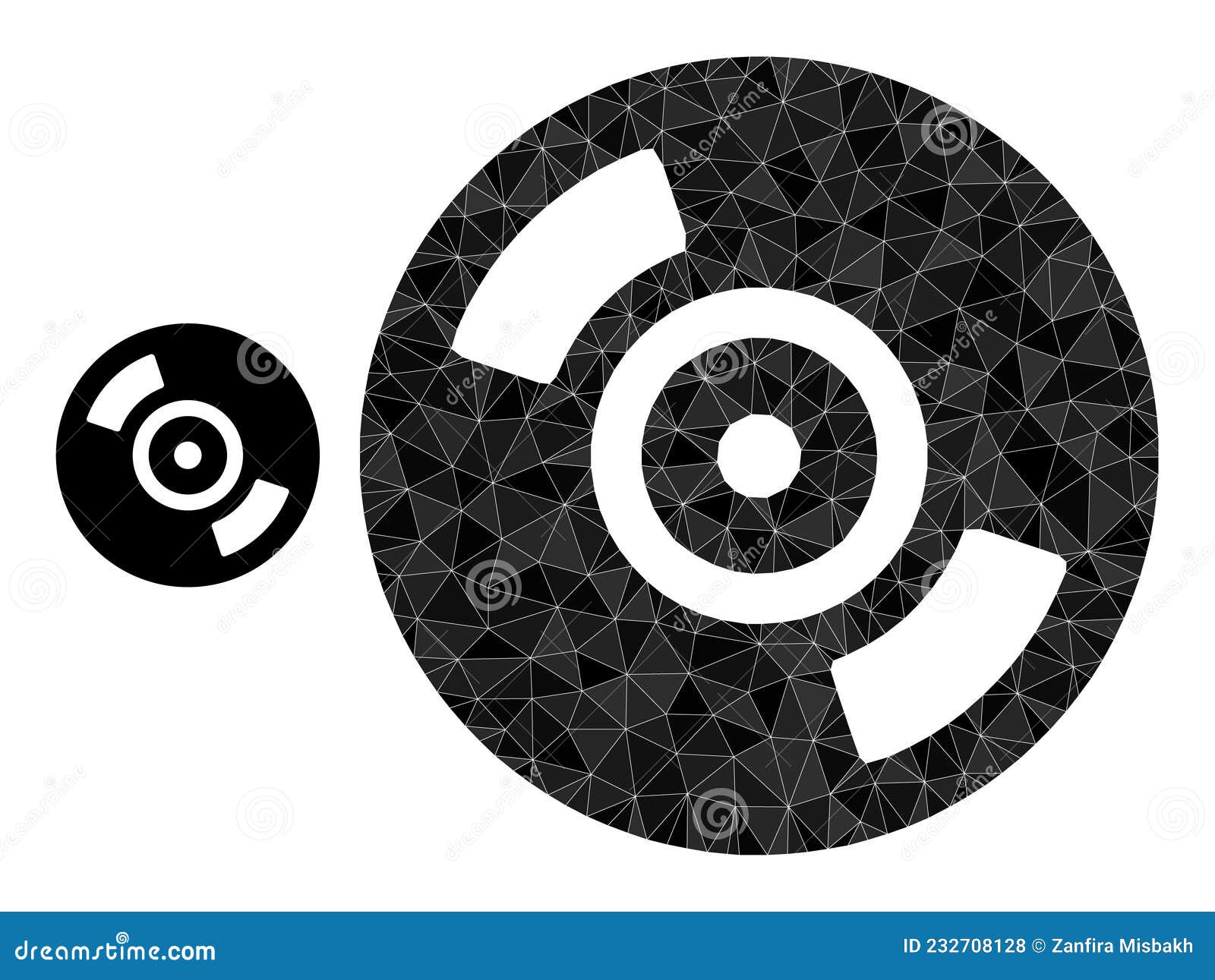 Vector Triangle Filled CD Disc Icon Stock Vector - Illustration of disc ...