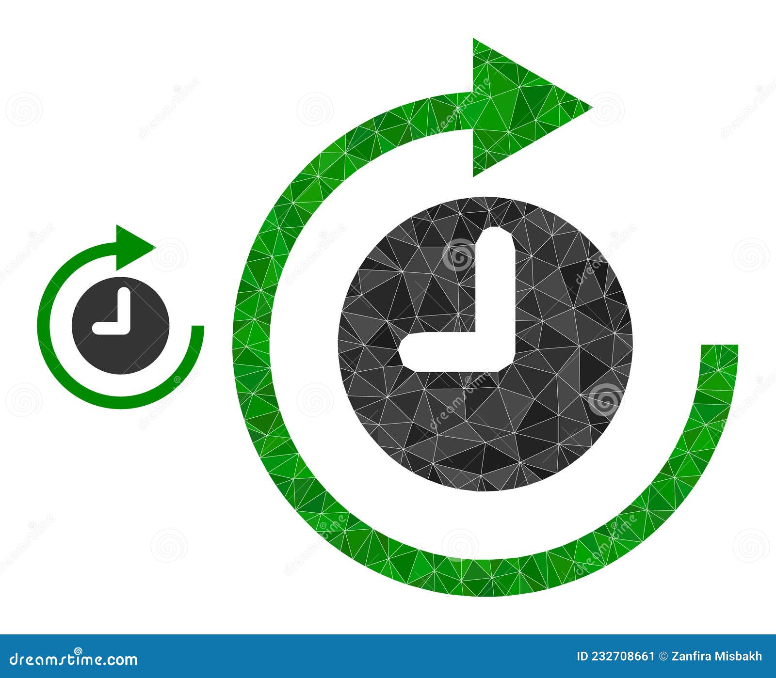 Clockwise Rotation Arrow Icon. Blue Mandatory Symbol. Vector ...