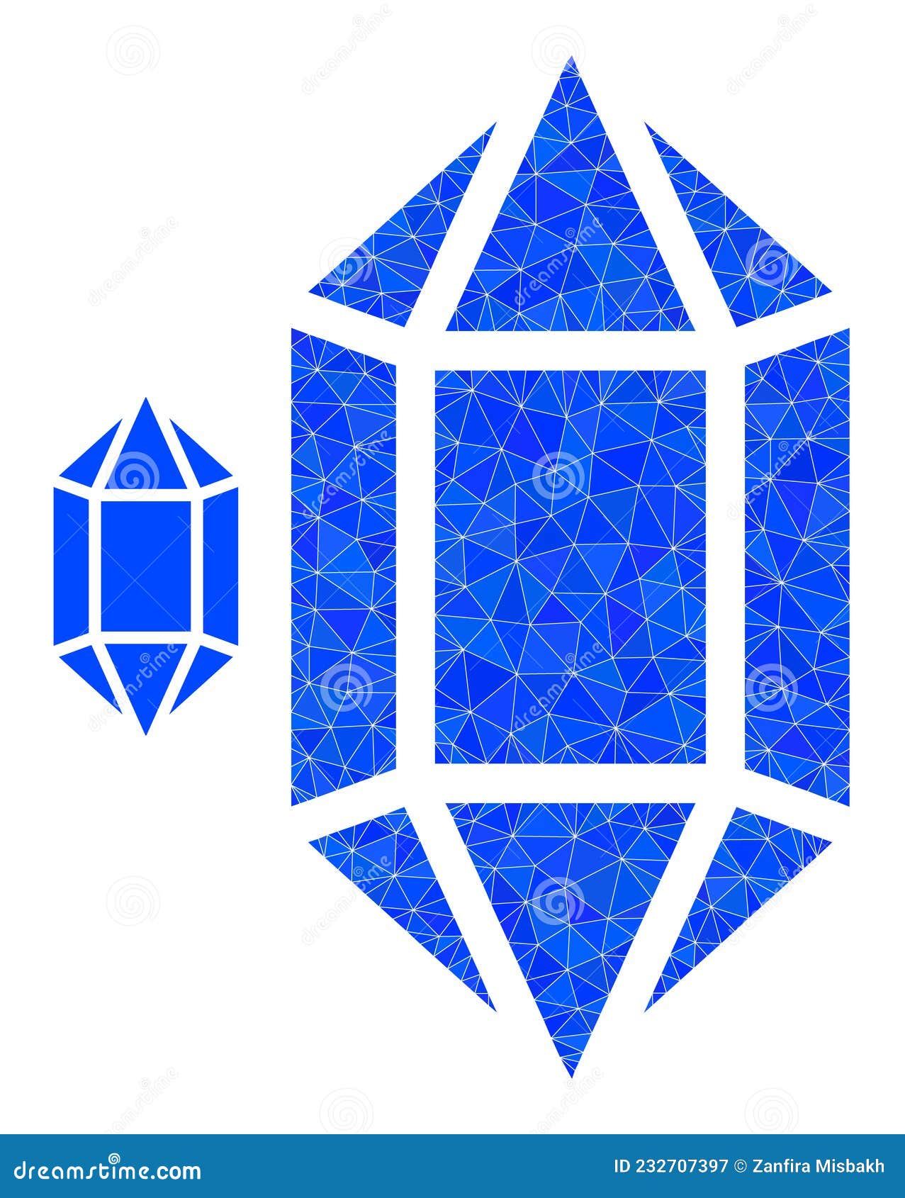 Vector Polygonal Crystal Icon Stock Vector - Illustration of ruby ...