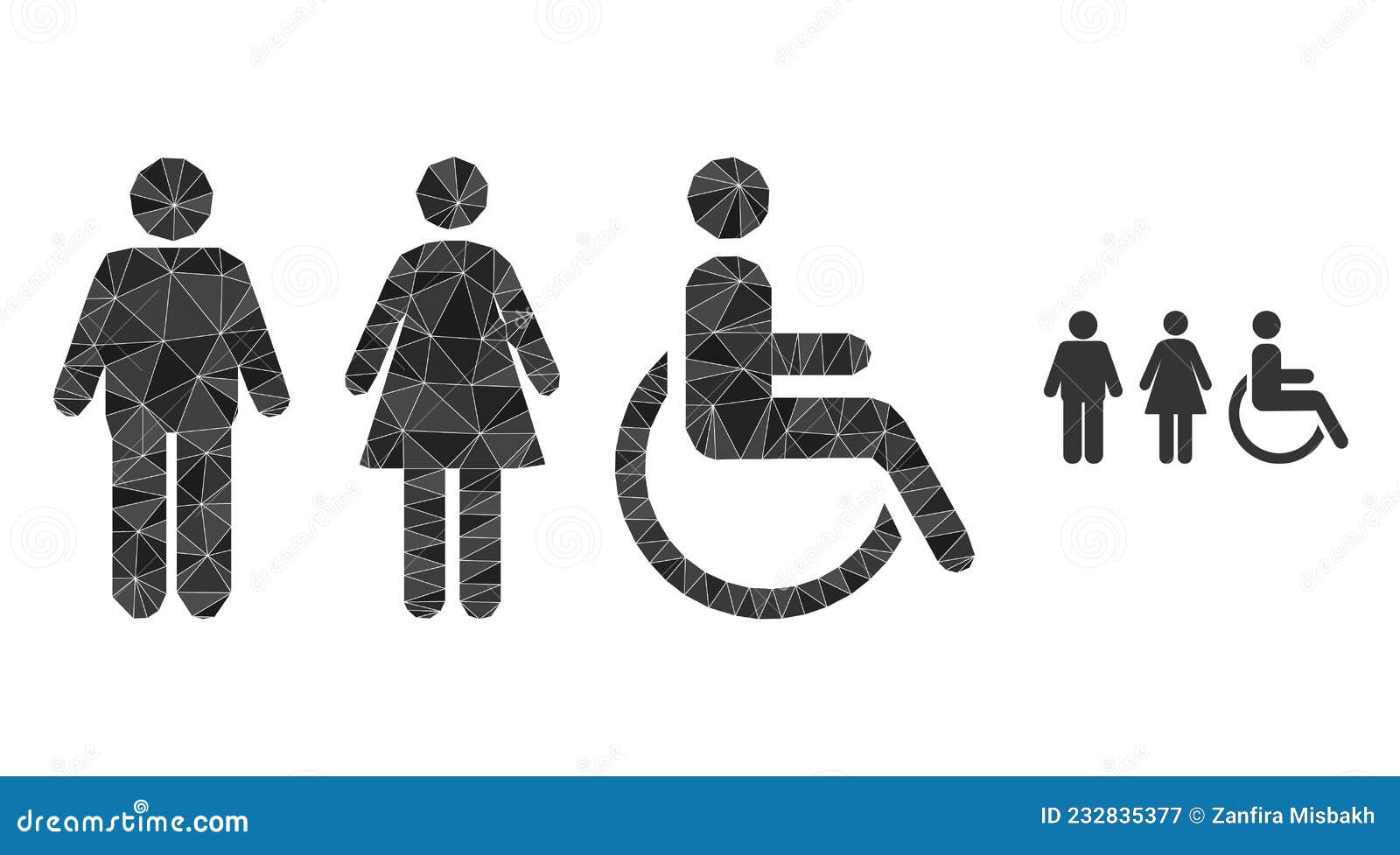 Person Symbols, Basic Outline Vector Icons Collection. Male, Female And ...