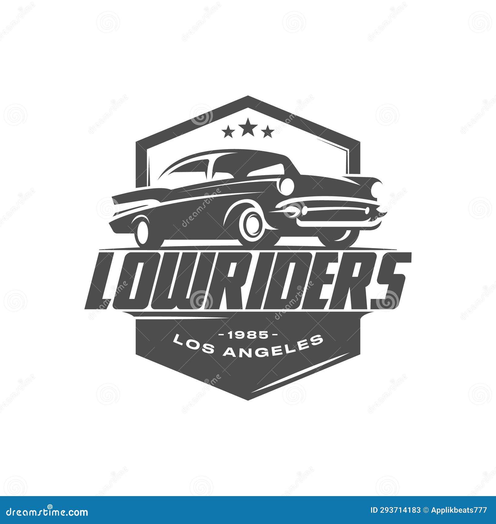Lowriders Logo. Retro Car Label, Badge Stock Vector - Illustration of ...