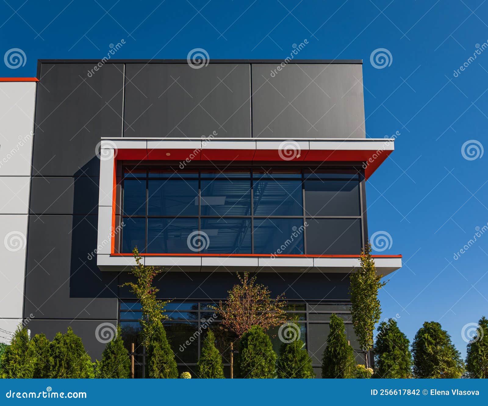 Lowrise Office Building. Modern Development Architecture in Downtown ...