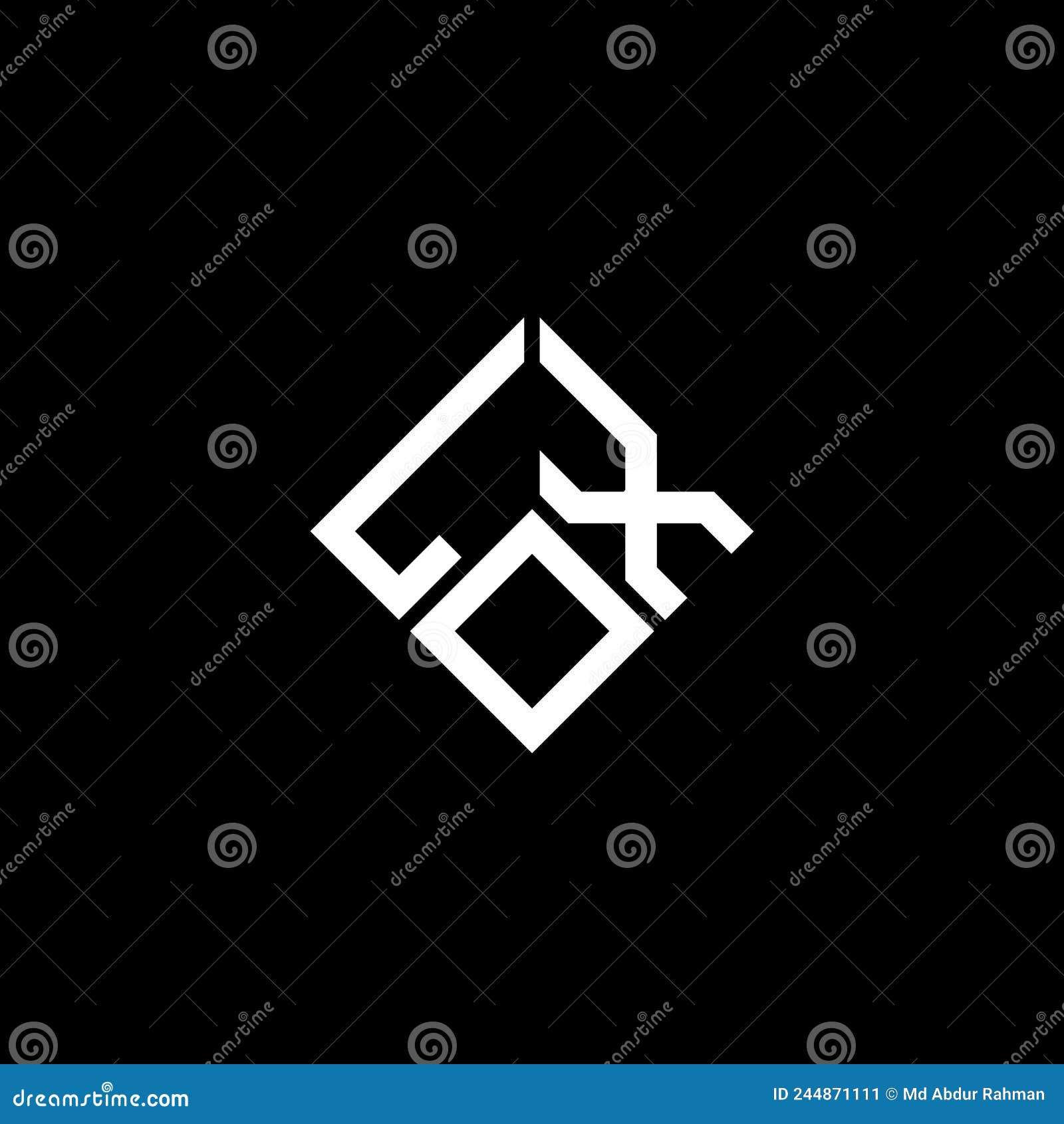 LOX Letter Logo Design on Black Background. LOX Creative Initials ...
