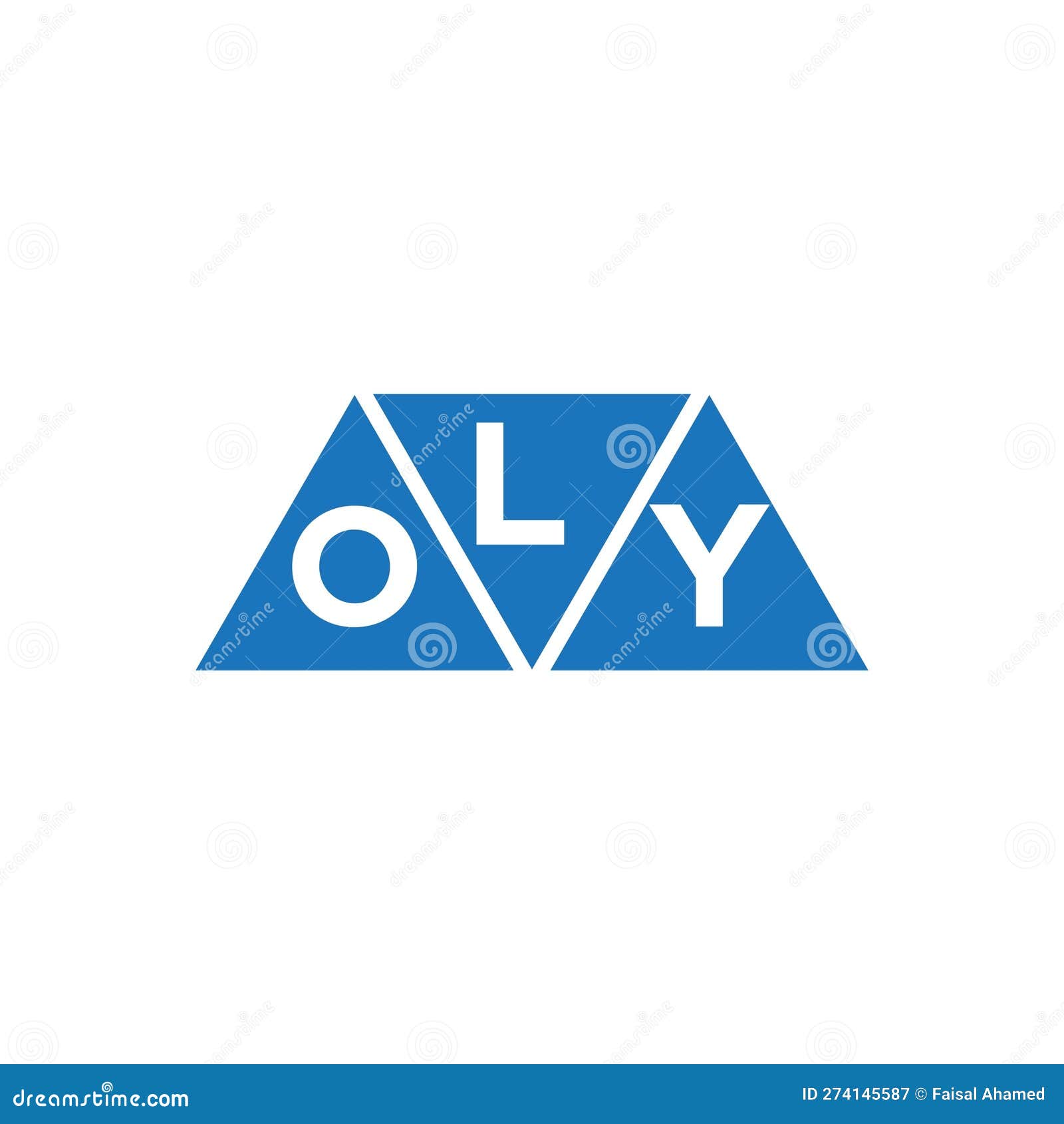 LOY Abstract Initial Logo Design on White Background. LOY Creative ...