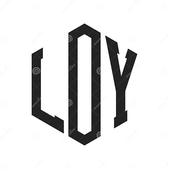 LOY Logo Design. Initial Letter LOY Monogram Logo Using Hexagon Shape ...