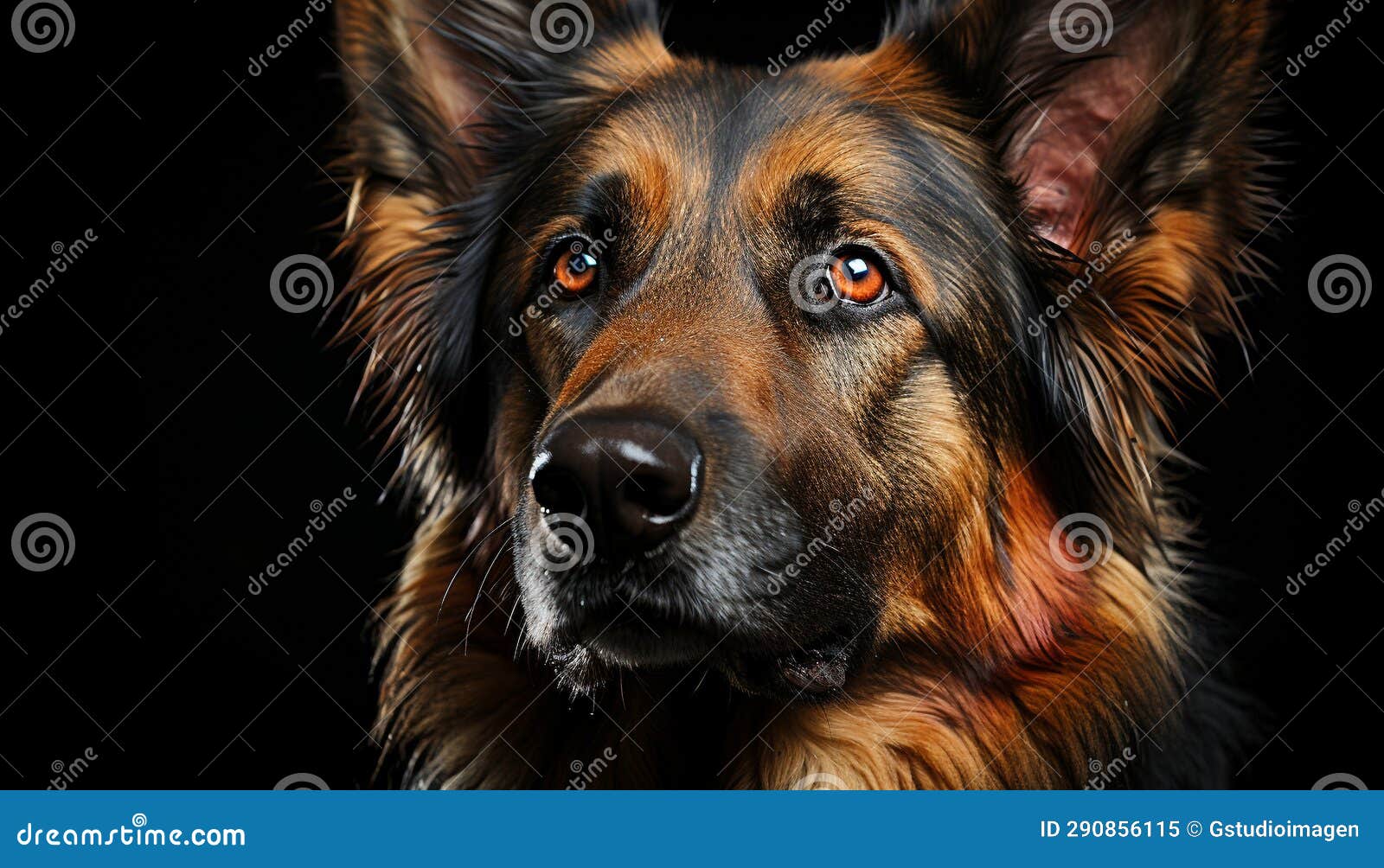 A Loyal German Shepherd Puppy, a Portrait of Reliability and Loyalty ...