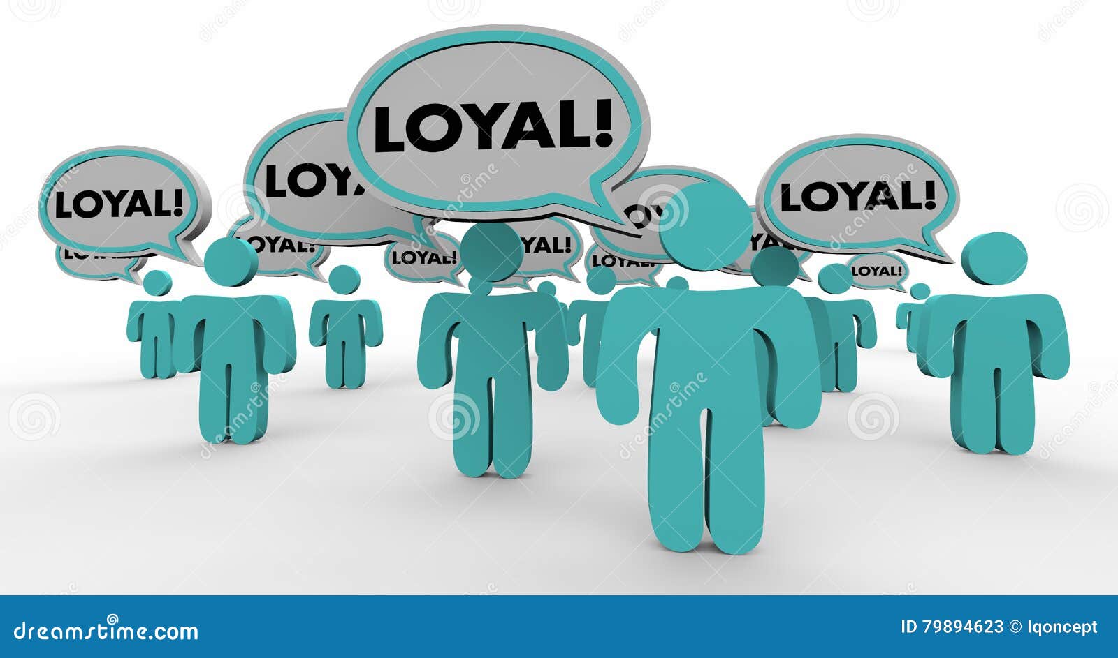 Loyal Return Customers Audience Speech Bubble People 3d Illustration ...