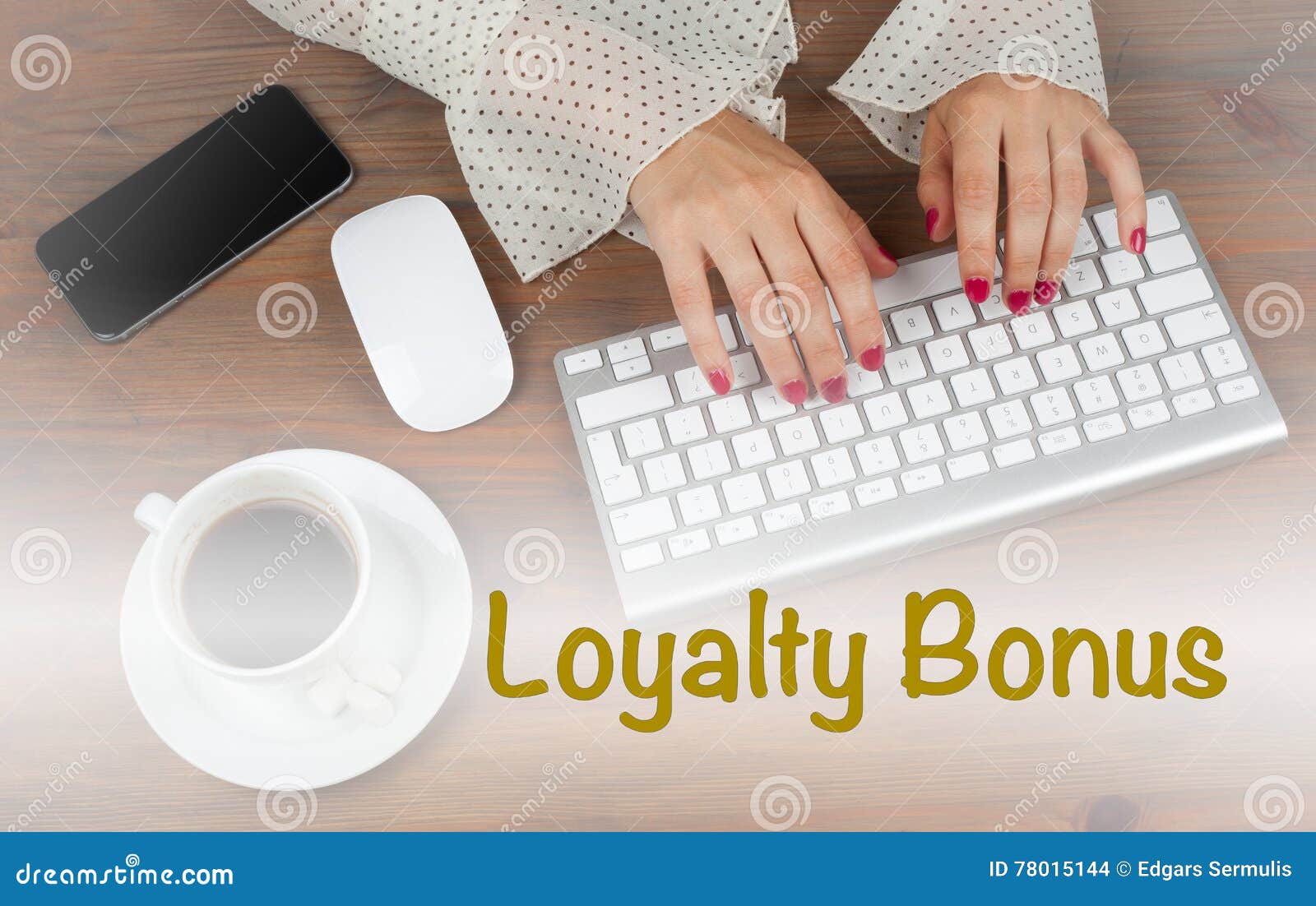 Loyalty Bonus. Business Woman Working with Computer Stock Photo - Image ...