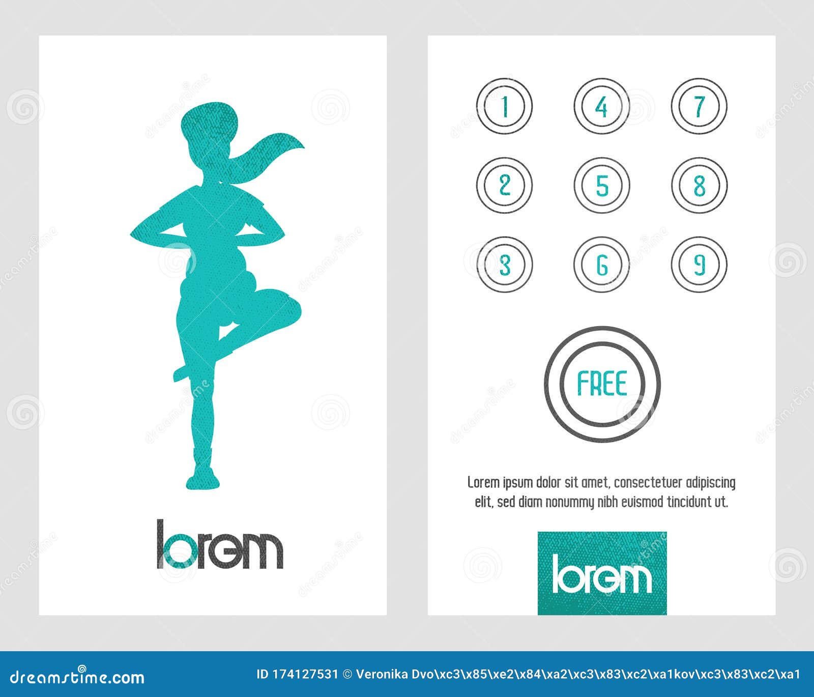 Loyalty Card. Card with Loyalty Program for Customers of Yoga, Fitness Studios and More Stock ...