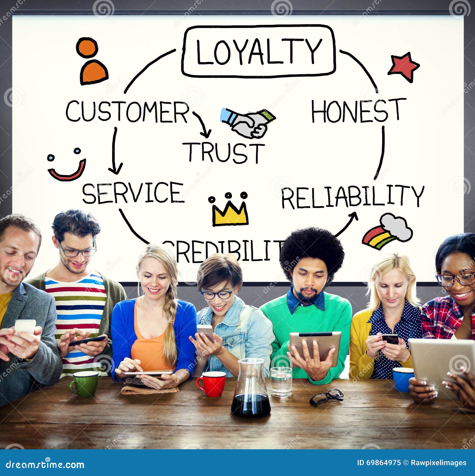 Loyalty Customer Service Trust Honest Reliability Concept Stock Image ...