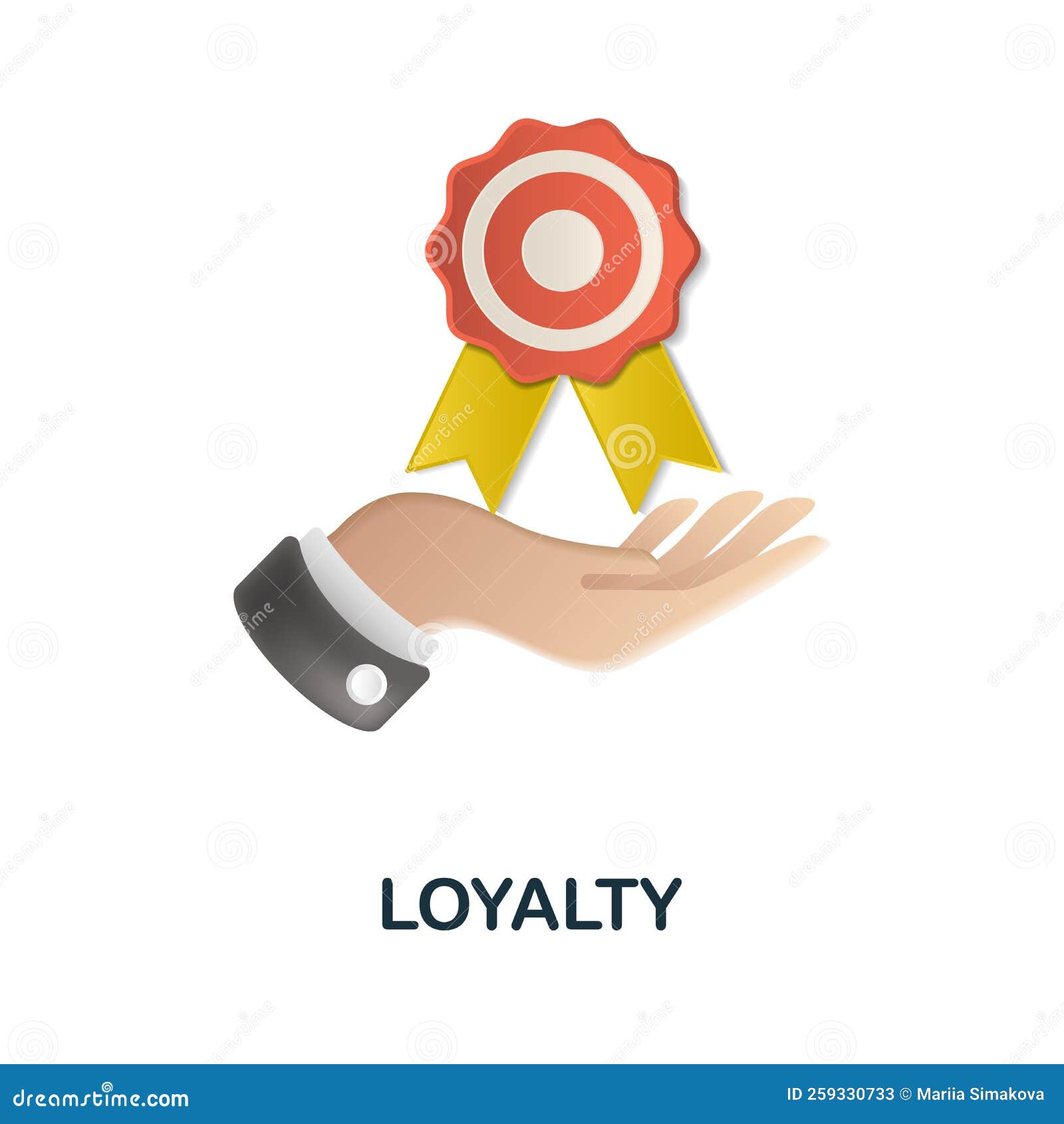 Loyalty Icon. 3d Illustration from Customer Support Collection Stock ...