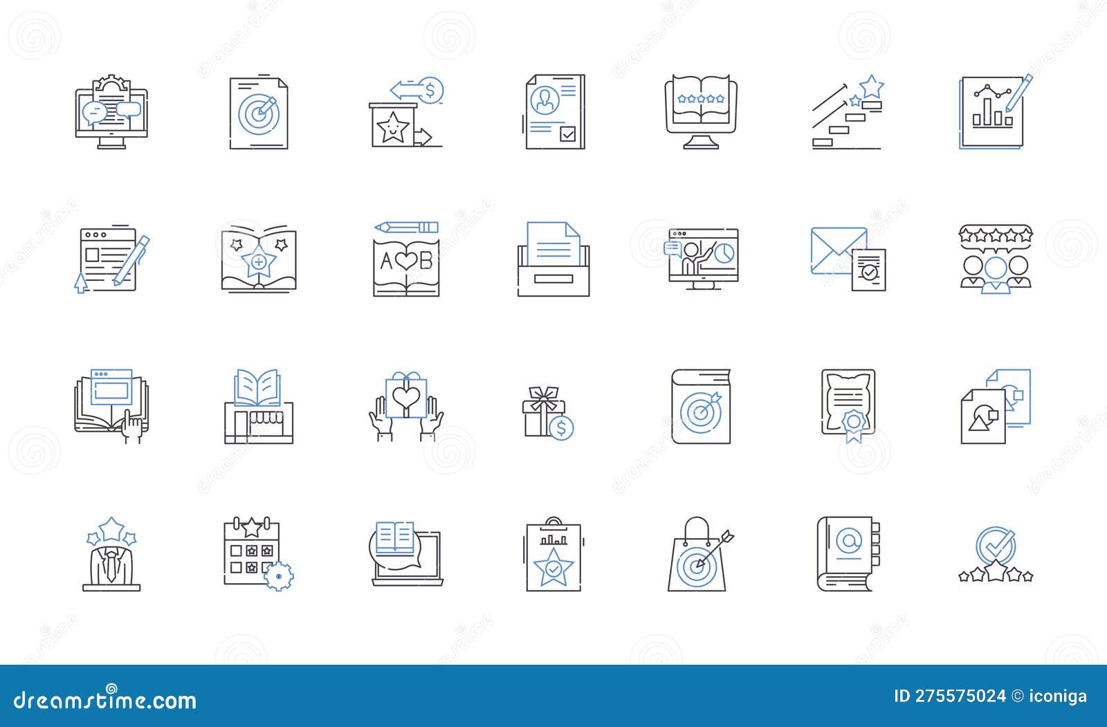 Loyalty Line Icons Collection. Dedication, Devotion, Fidelity ...