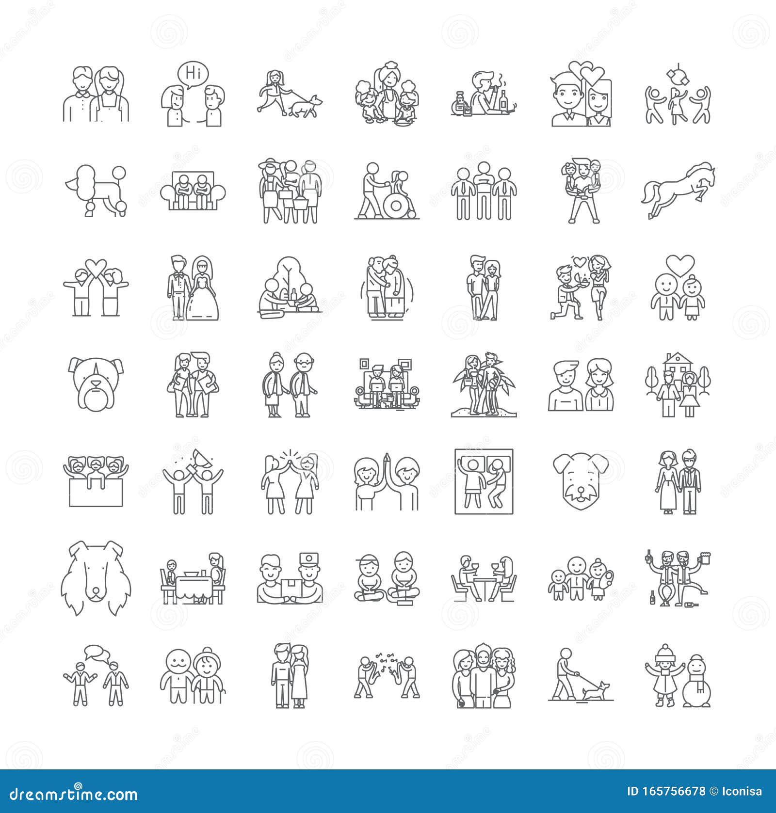 Loyalty Linear Icons, Signs, Symbols Vector Line Illustration Set 向量例证 ...