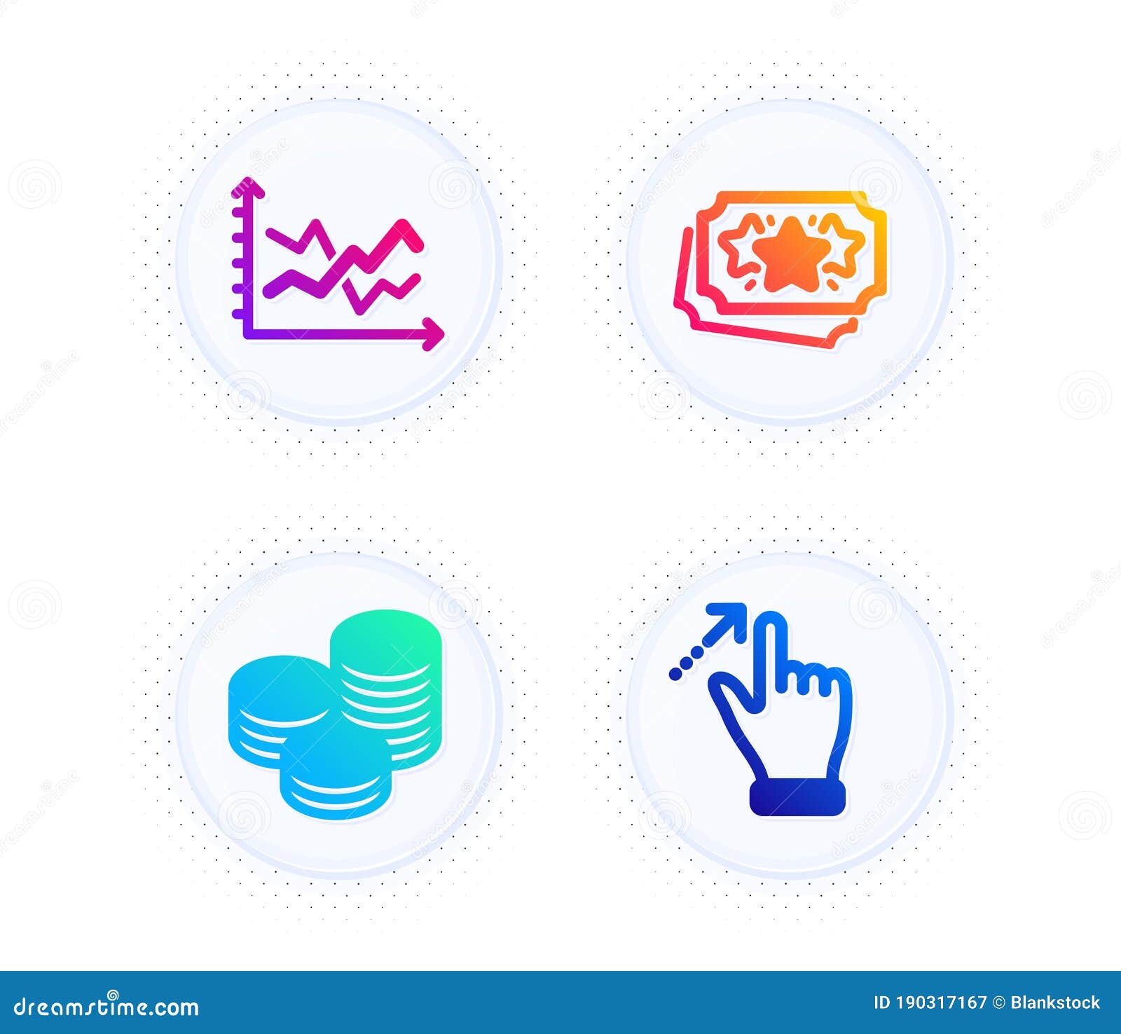 Tips, Loyalty Star And Pie Chart Icons Set. Online Payment Sign. Cash ...