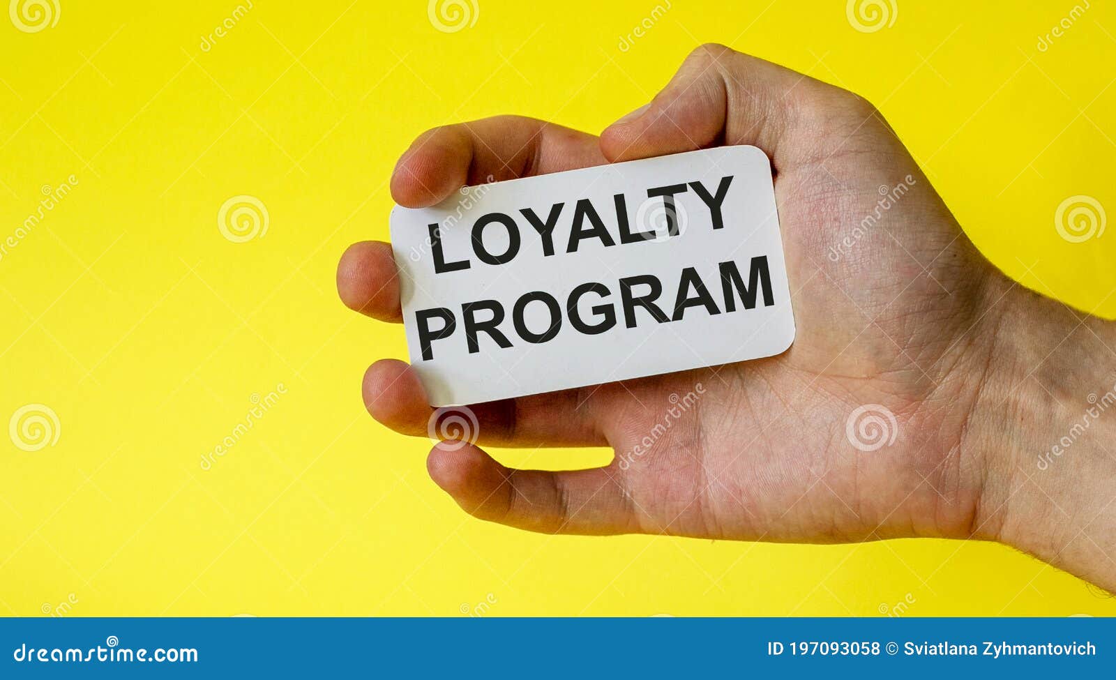 Loyalty Program Card in Hand Isolated Stock Photo - Image of loyal ...