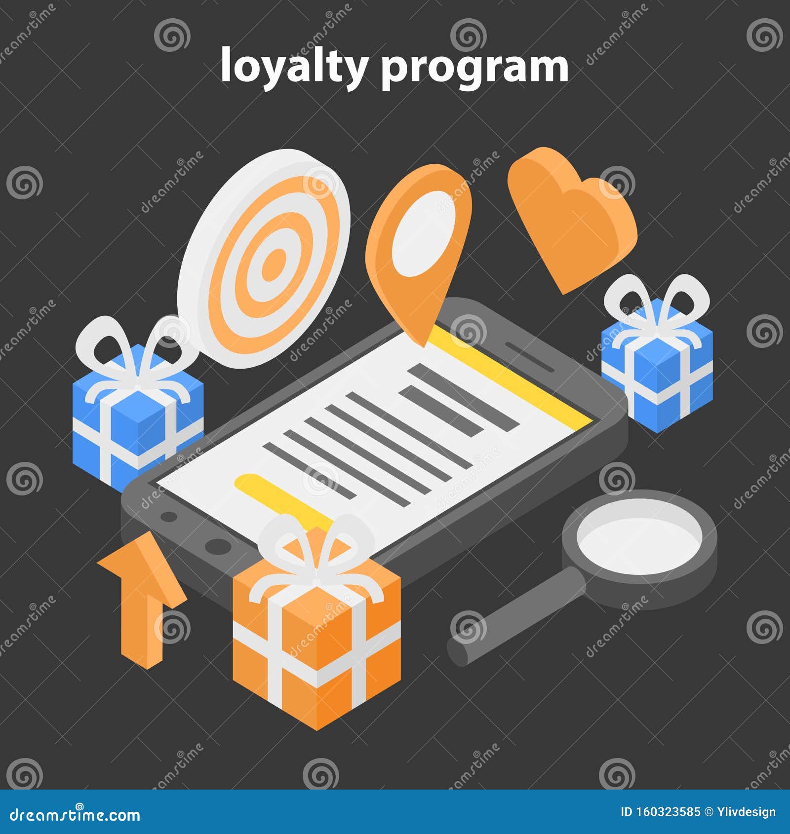 Loyalty Program Concept Banner, Isometric Style Stock Vector ...
