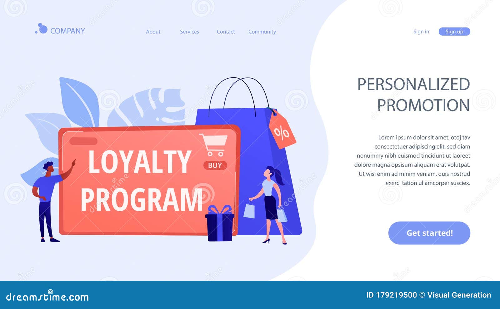 Loyalty Program Concept Landing Page Stock Vector - Illustration of ...