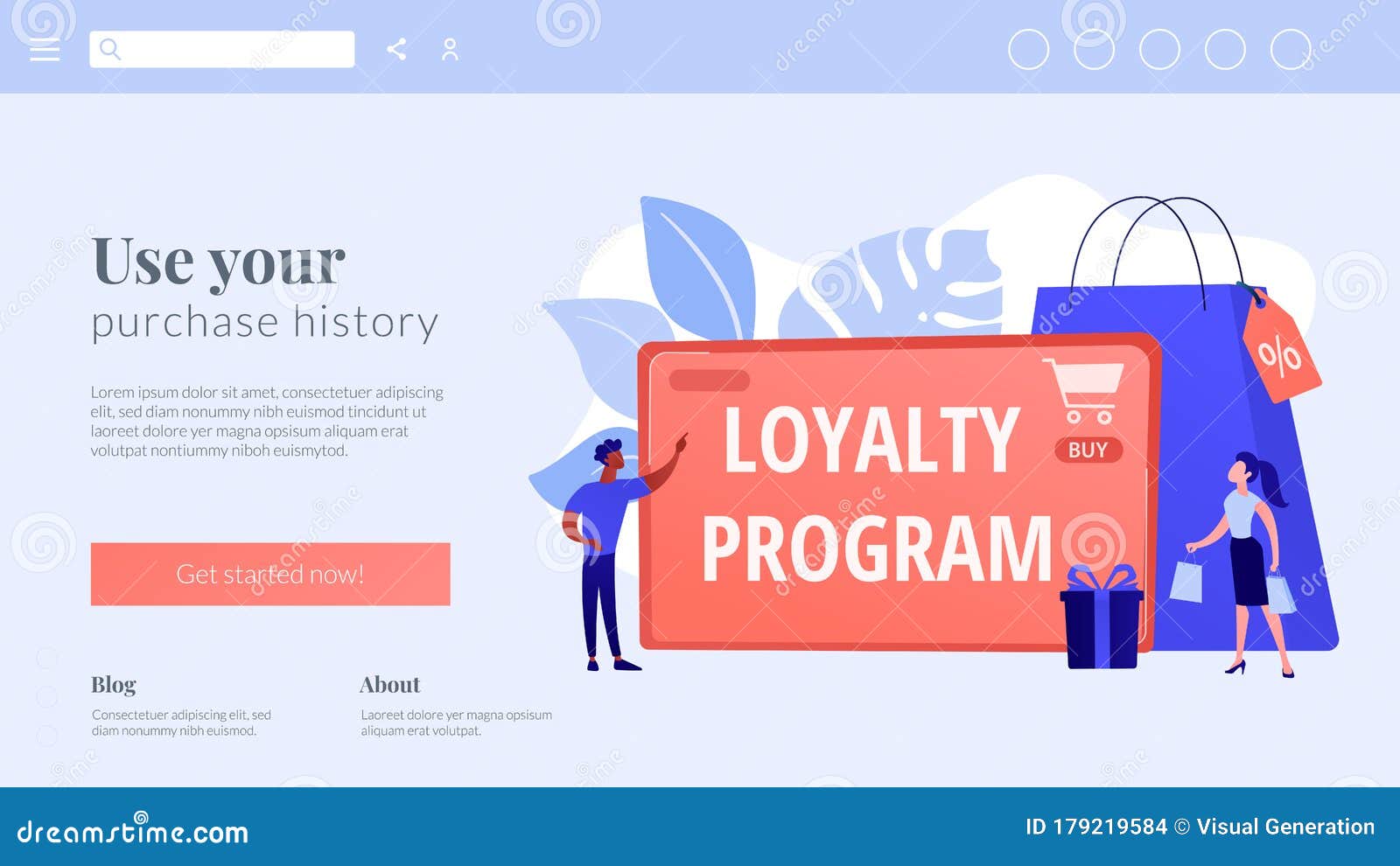 Loyalty Program Concept Landing Page Stock Vector - Illustration of ...