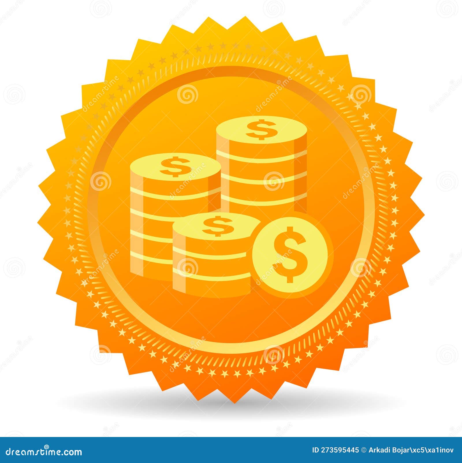 Loyalty Program and Earning Points, Gold Bonus Icon Stock Vector ...