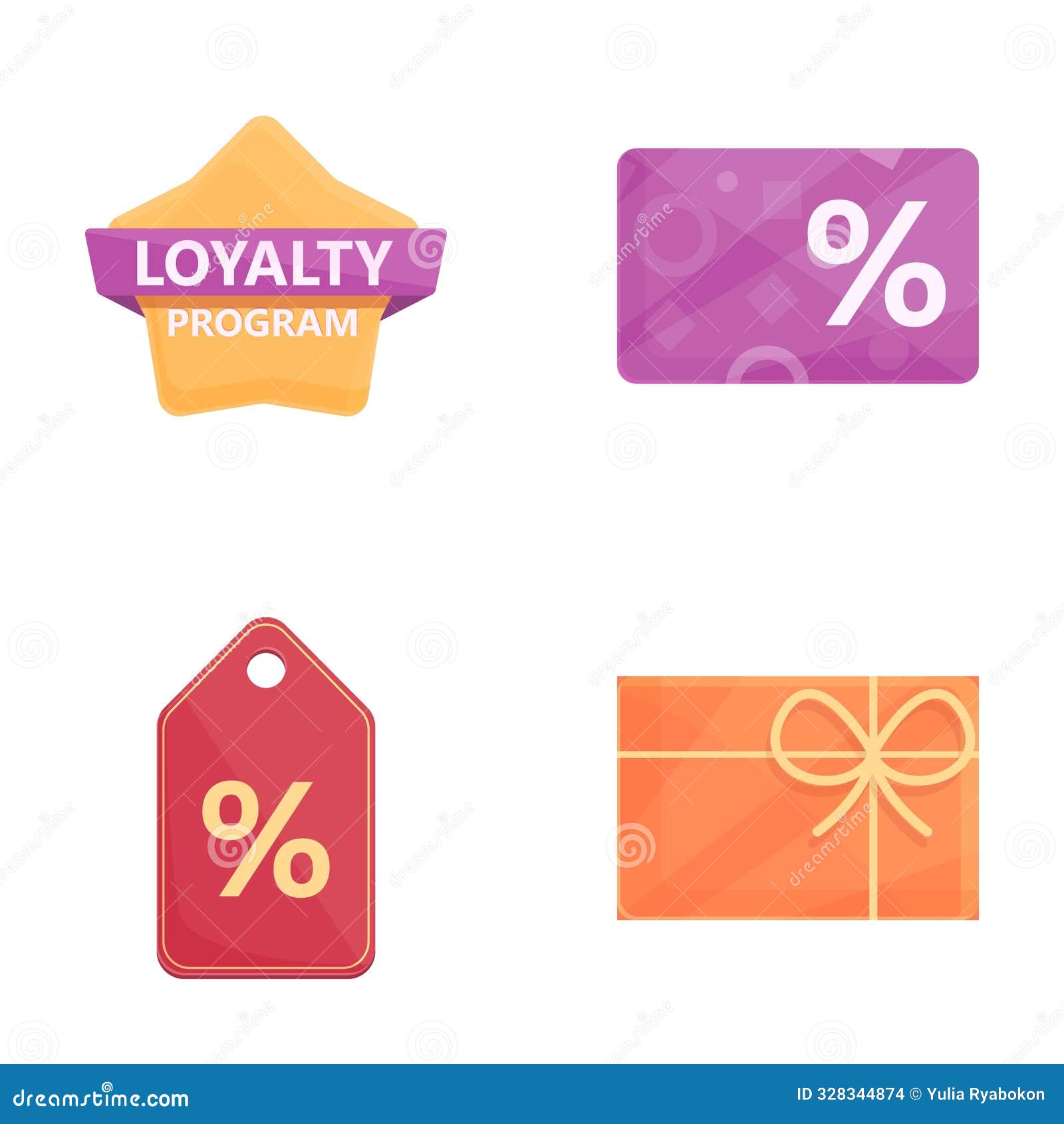 Loyalty Program Icons Set Cartoon . Loyalty Program and Customer ...