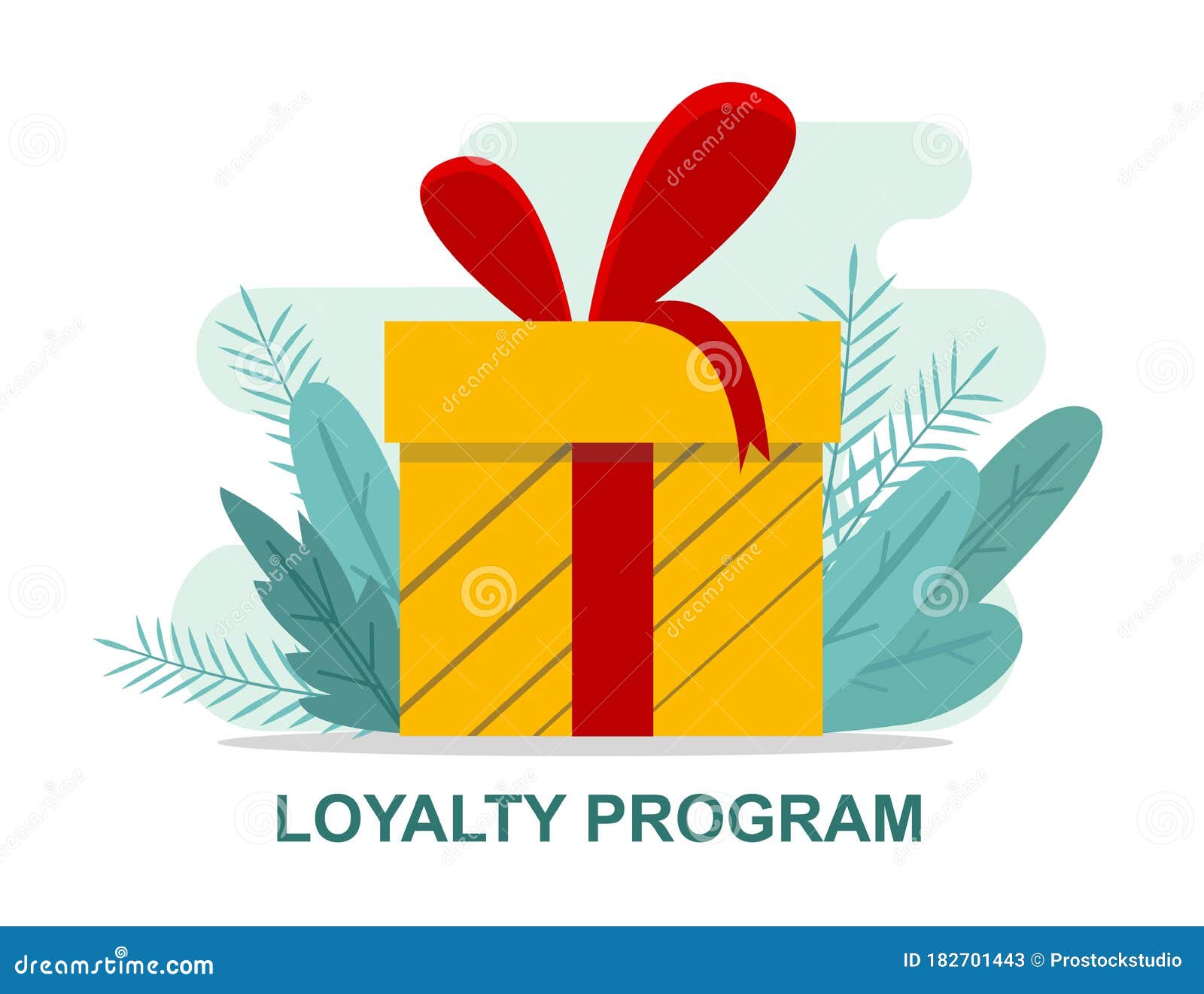 Loyalty Program Reward. Surprise Gift Box Isolated on White, Vector ...