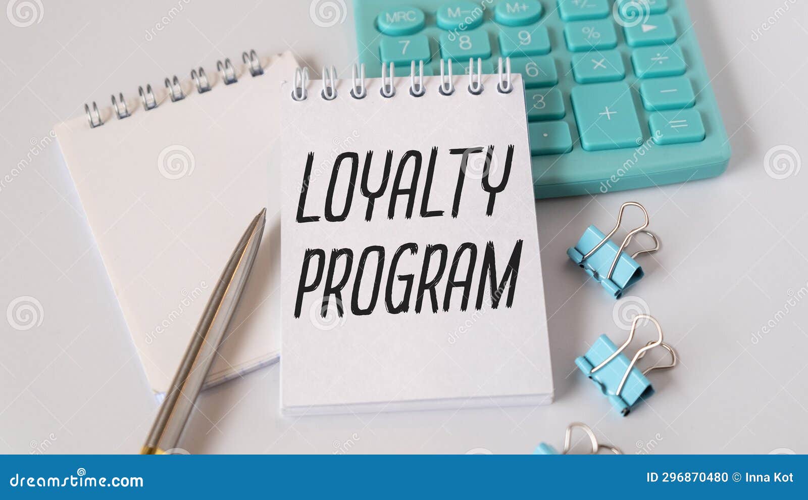 Loyalty Program Text on a Notepad on Chart with Keyboard and Calculator ...