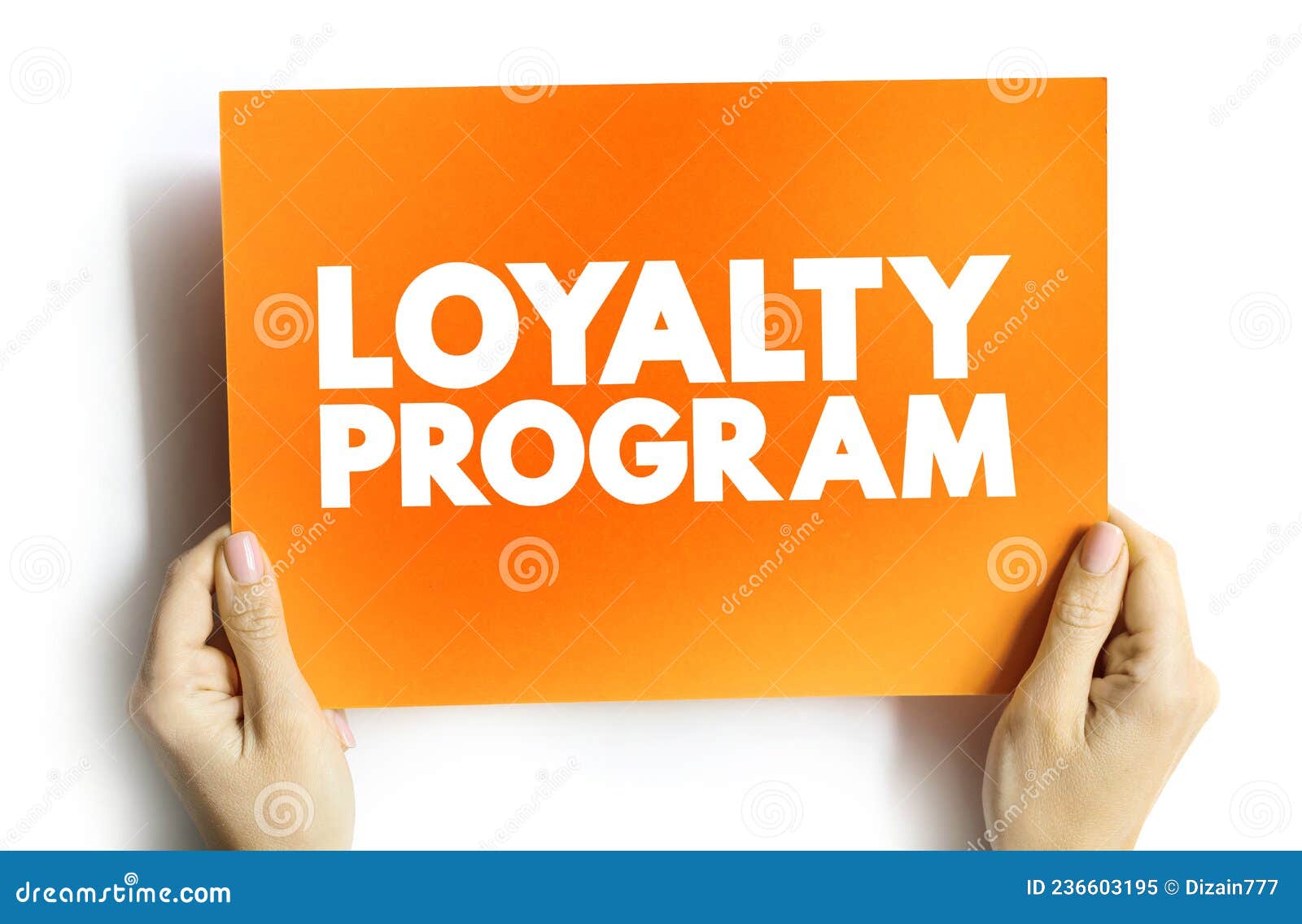 Loyalty Program Text Quote on Card, Concept Background Stock Image ...